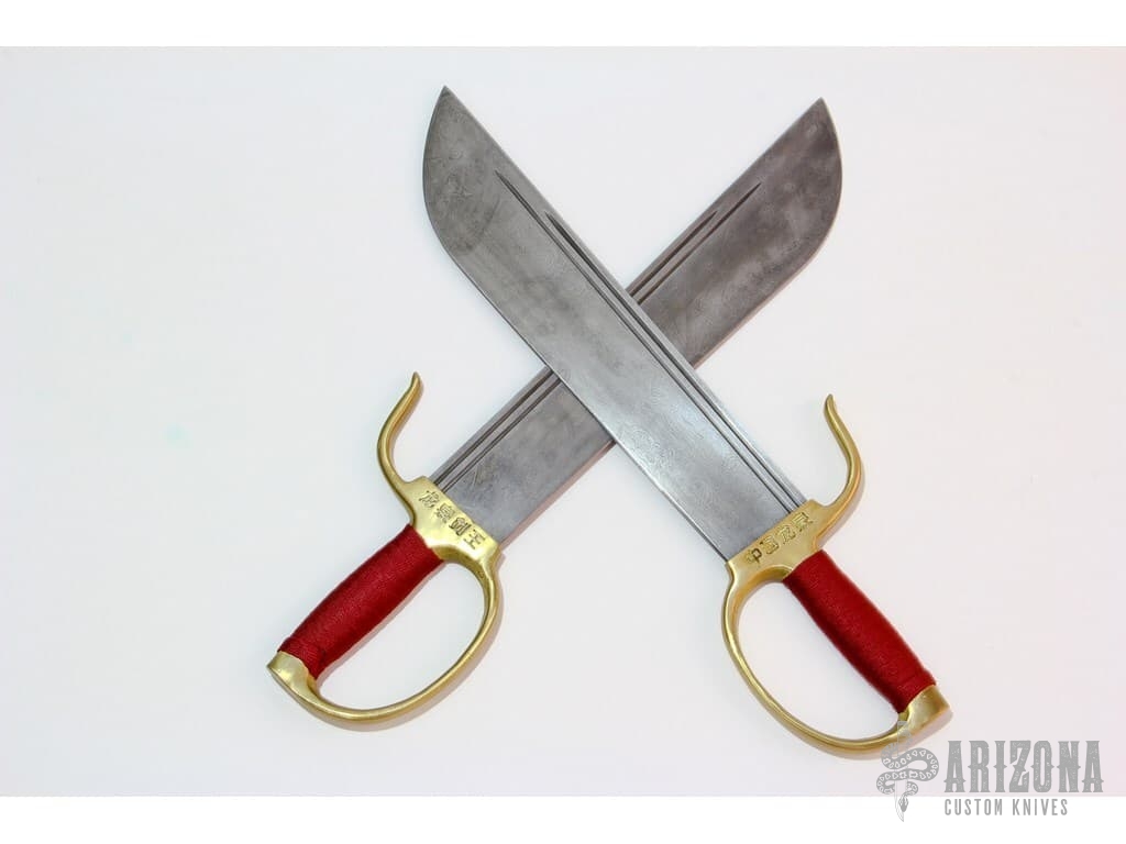 Damascus Butterfly Swords - Arizona Custom Knives