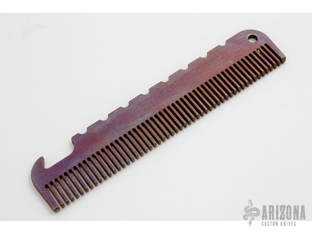 Large Tactical EDC Ti Comb w/ Bottle Opener - Arizona Custom Knives