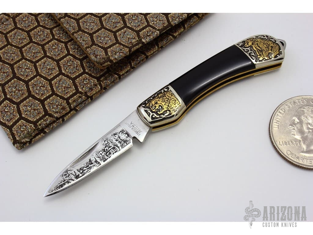 Small Engraved Slipjoint - Arizona Custom Knives