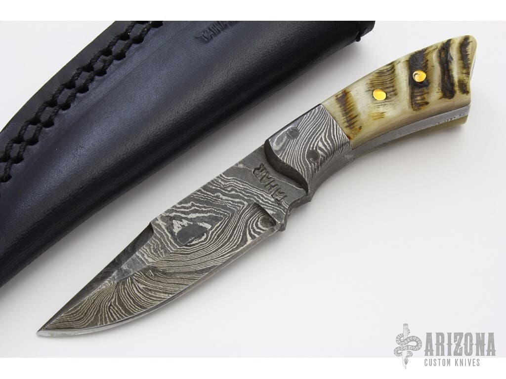 Mini Damascus Fighter - Arizona Custom Knives
