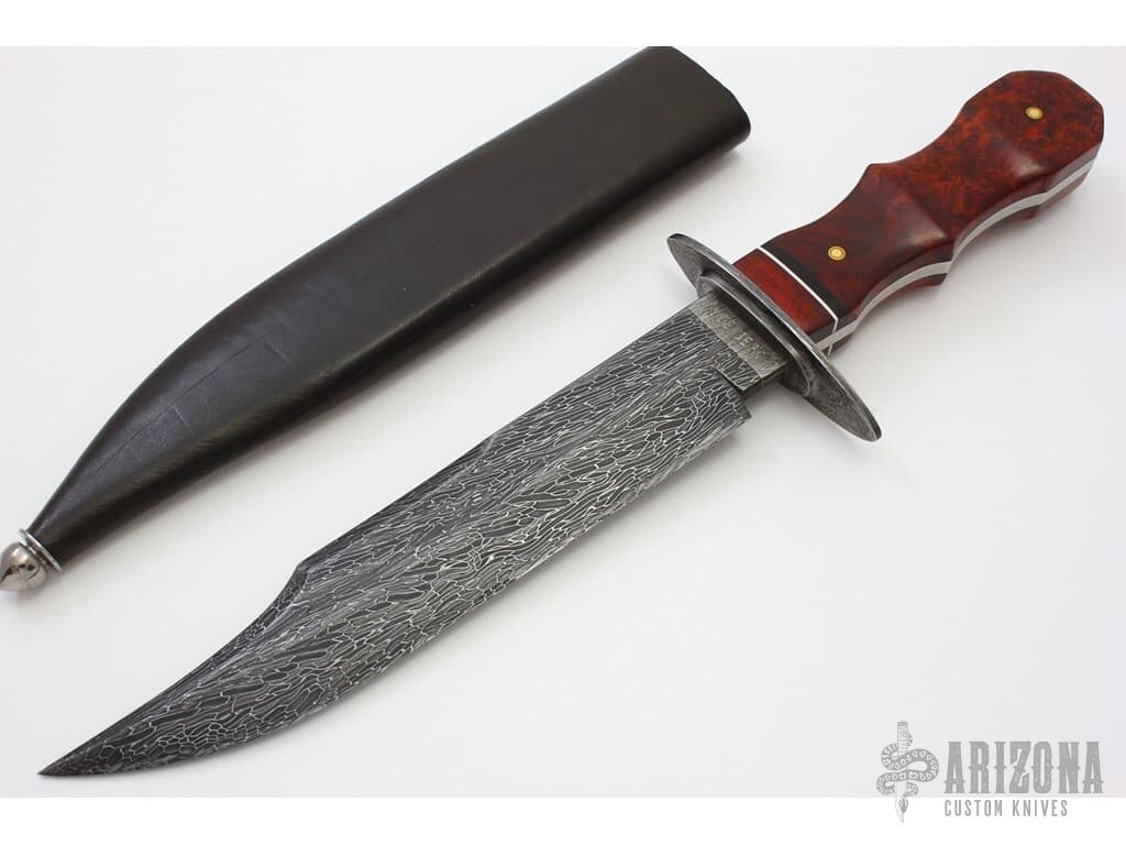 Cable Damascus Bowie | Arizona Custom Knives