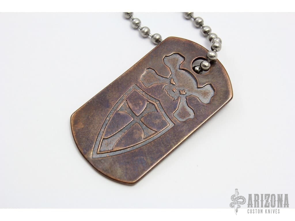 Crusader Warrior Dog Tag - Arizona Custom Knives