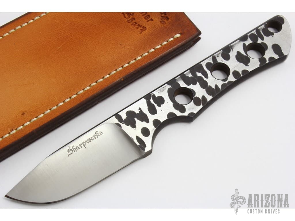 Scrap Knife with Leather Sheath - Arizona Custom Knives