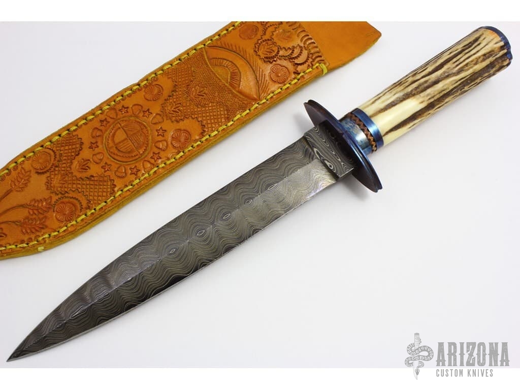 Damascus Dagger - Arizona Custom Knives