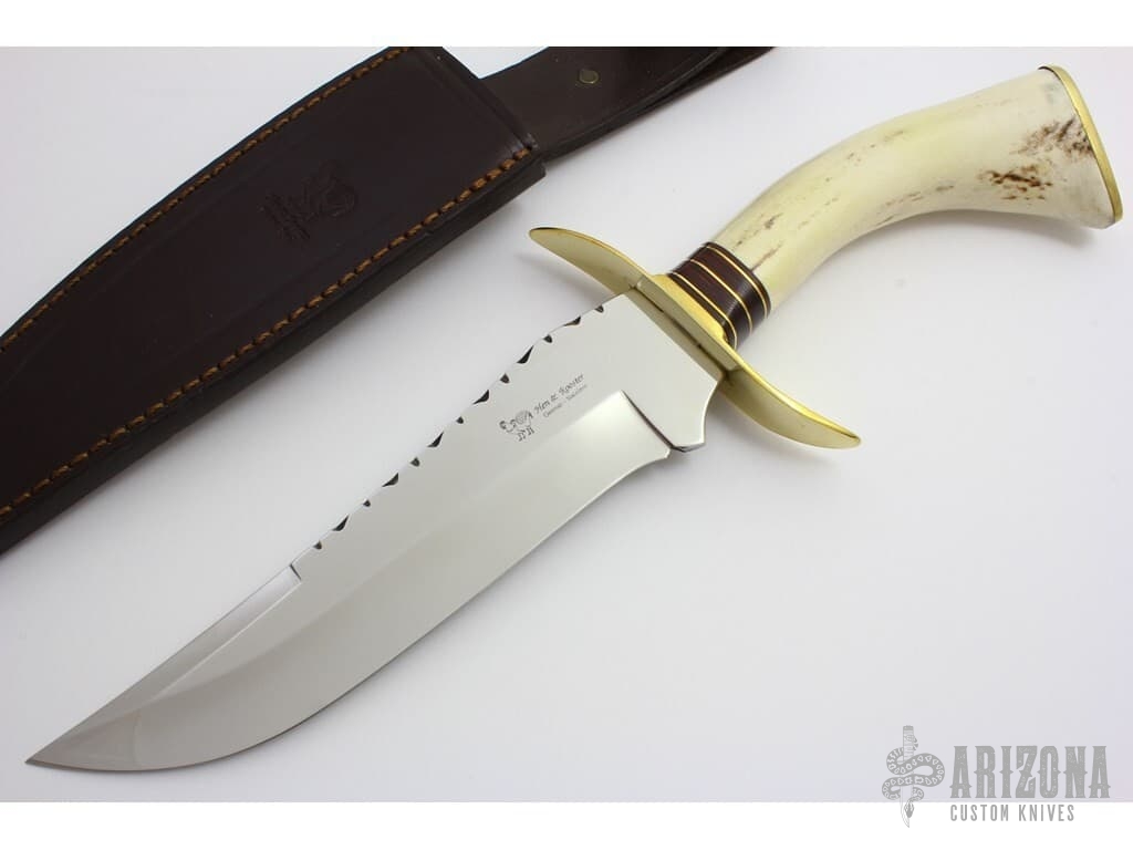 Smooth Stag 5001 Bowie - Arizona Custom Knives