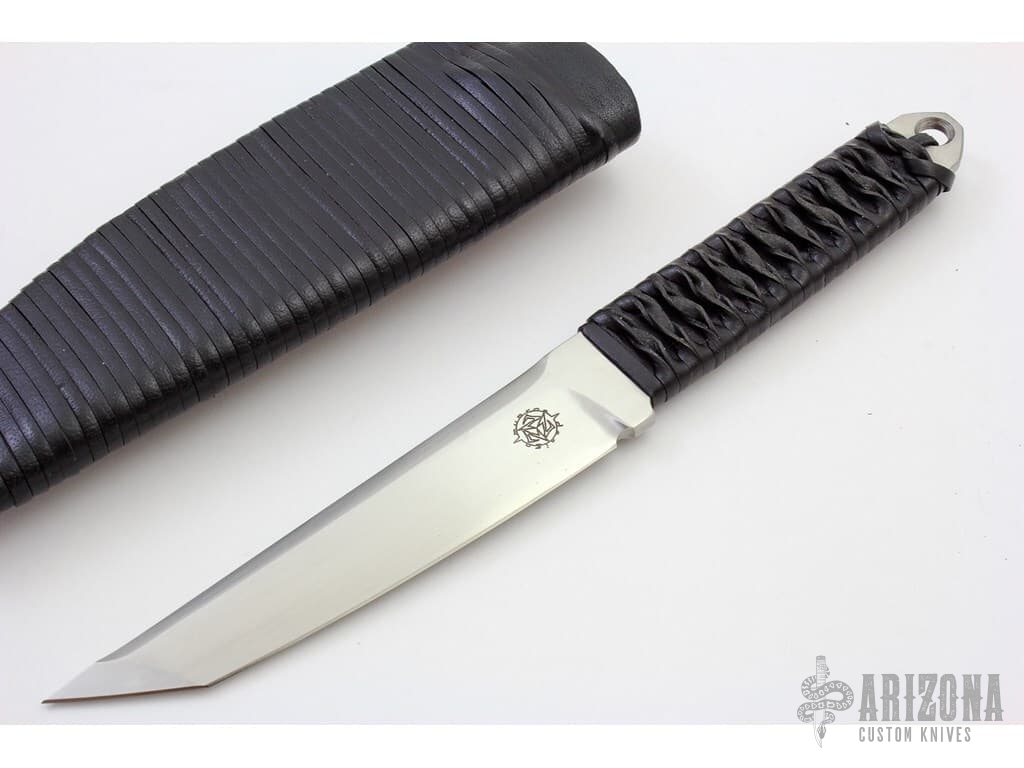 Leather wrapped Tanto | Arizona Custom Knives