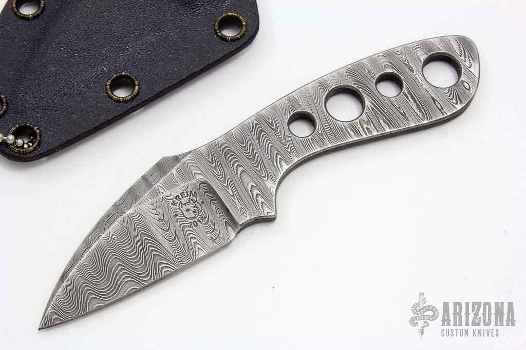 Damascus Neck Knife - Arizona Custom Knives