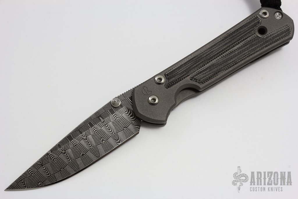 Small Sebenza 21 - Damascus and Micarta - Arizona Custom Knives