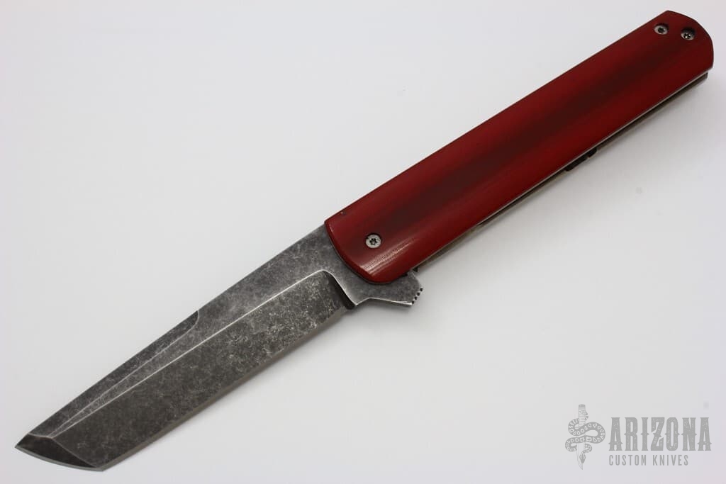 Yakuza - Red Micarta - Arizona Custom Knives