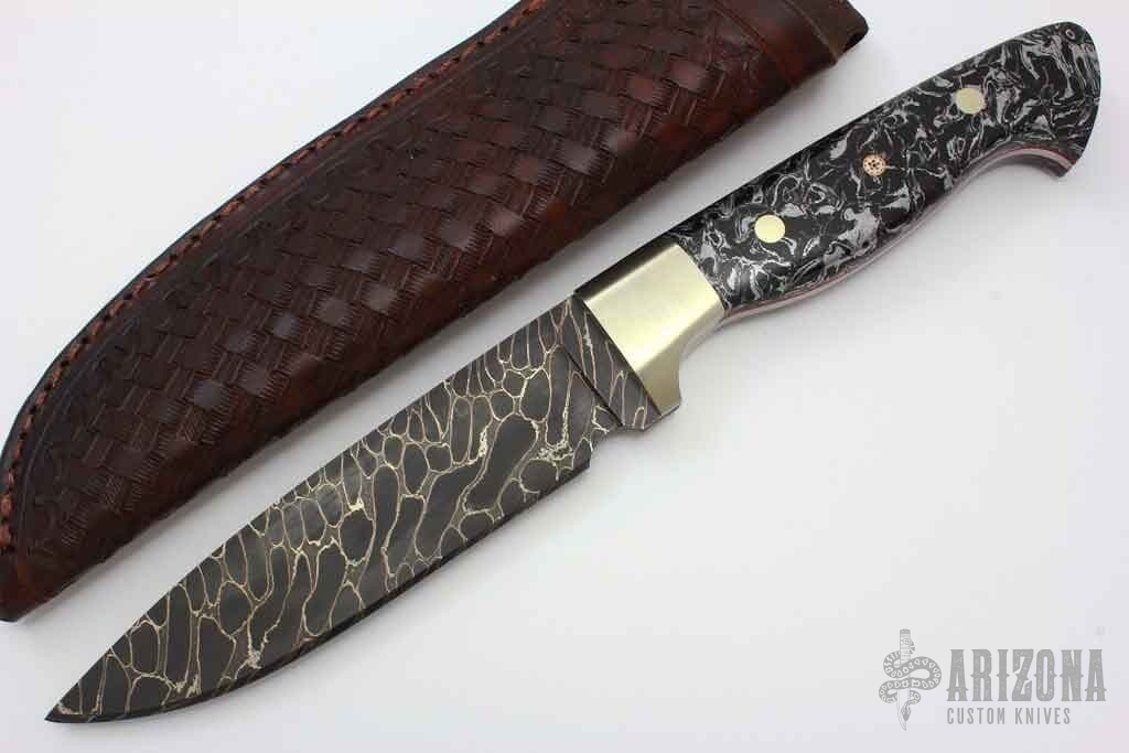 Damascus Fixed Blade - Arizona Custom Knives