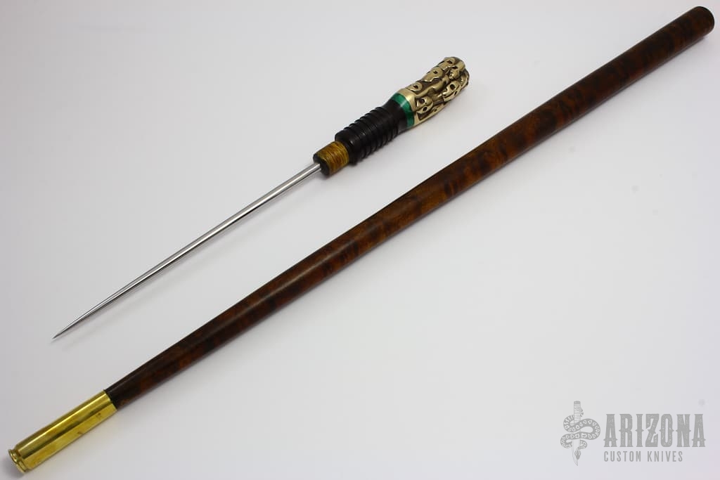Spike Cane - Bronze Skull Top - Arizona Custom Knives