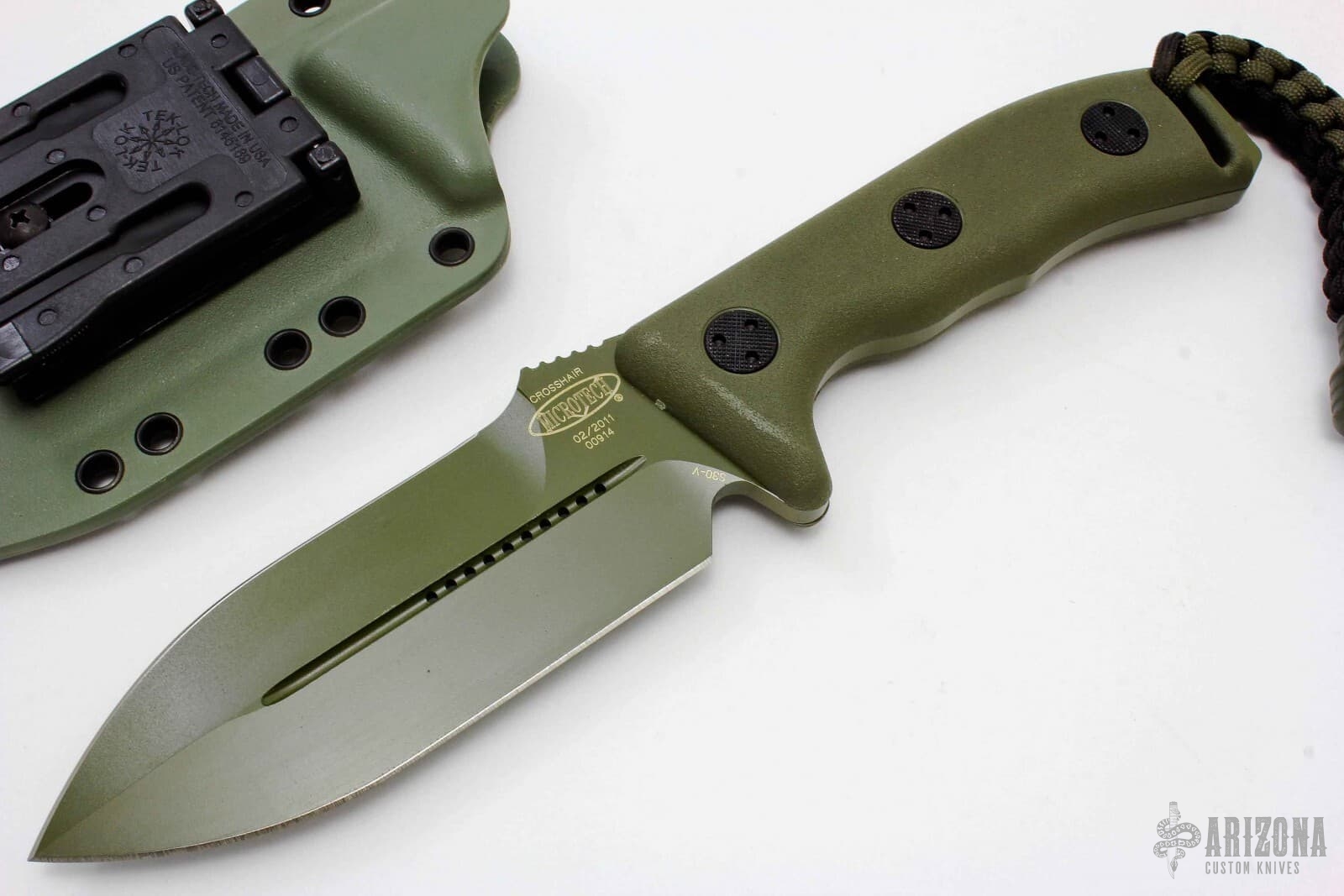 104-1 Crosshair - Green Standard - Arizona Custom Knives