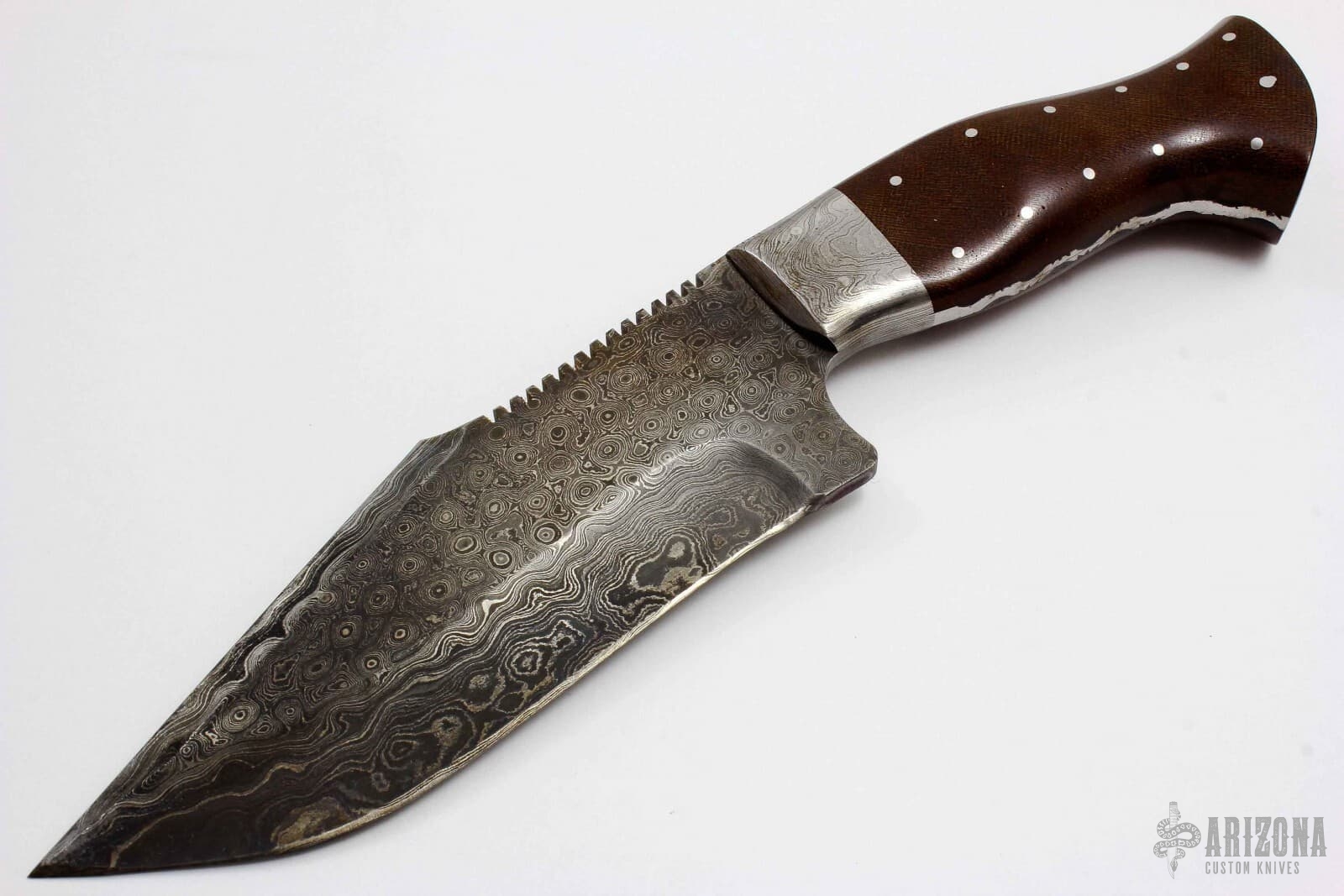 Damascus Sobral Style Fixed Blade - Arizona Custom Knives