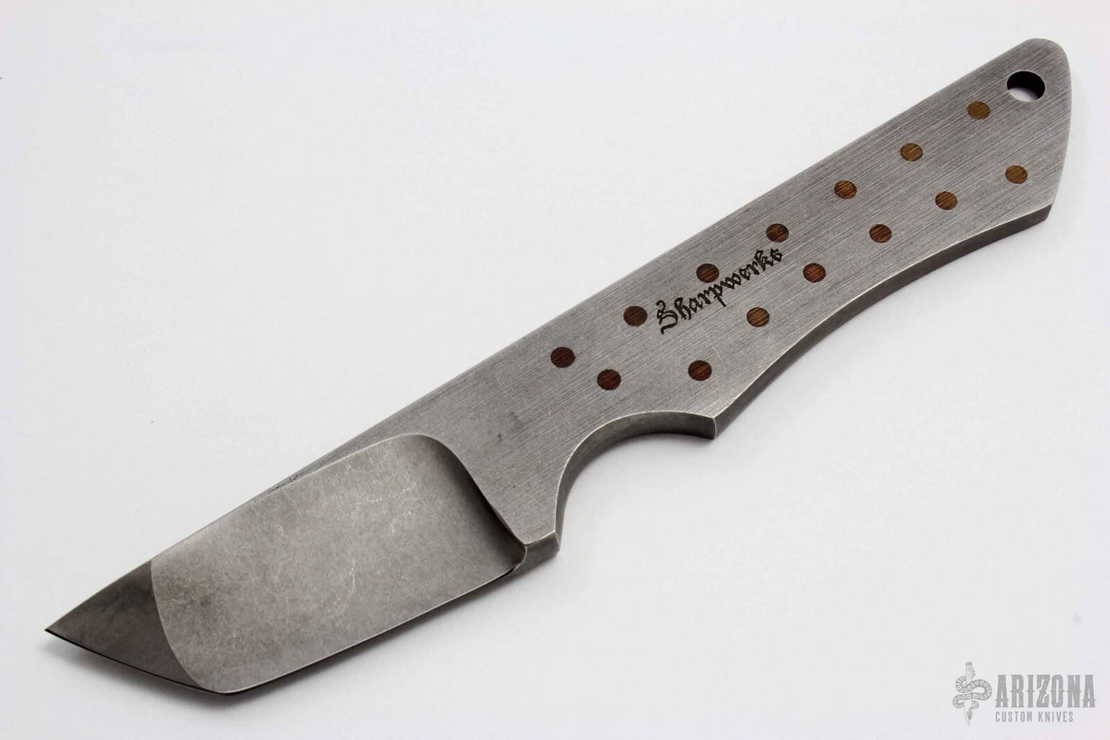 Thick Scrap Knife with Leather Sheath - Arizona Custom Knives