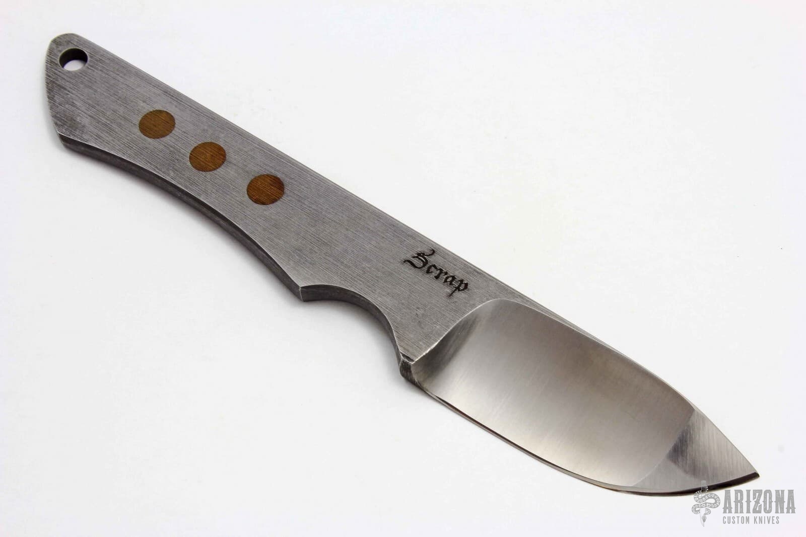 Thick Scrap Knife with Leather Sheath - Arizona Custom Knives