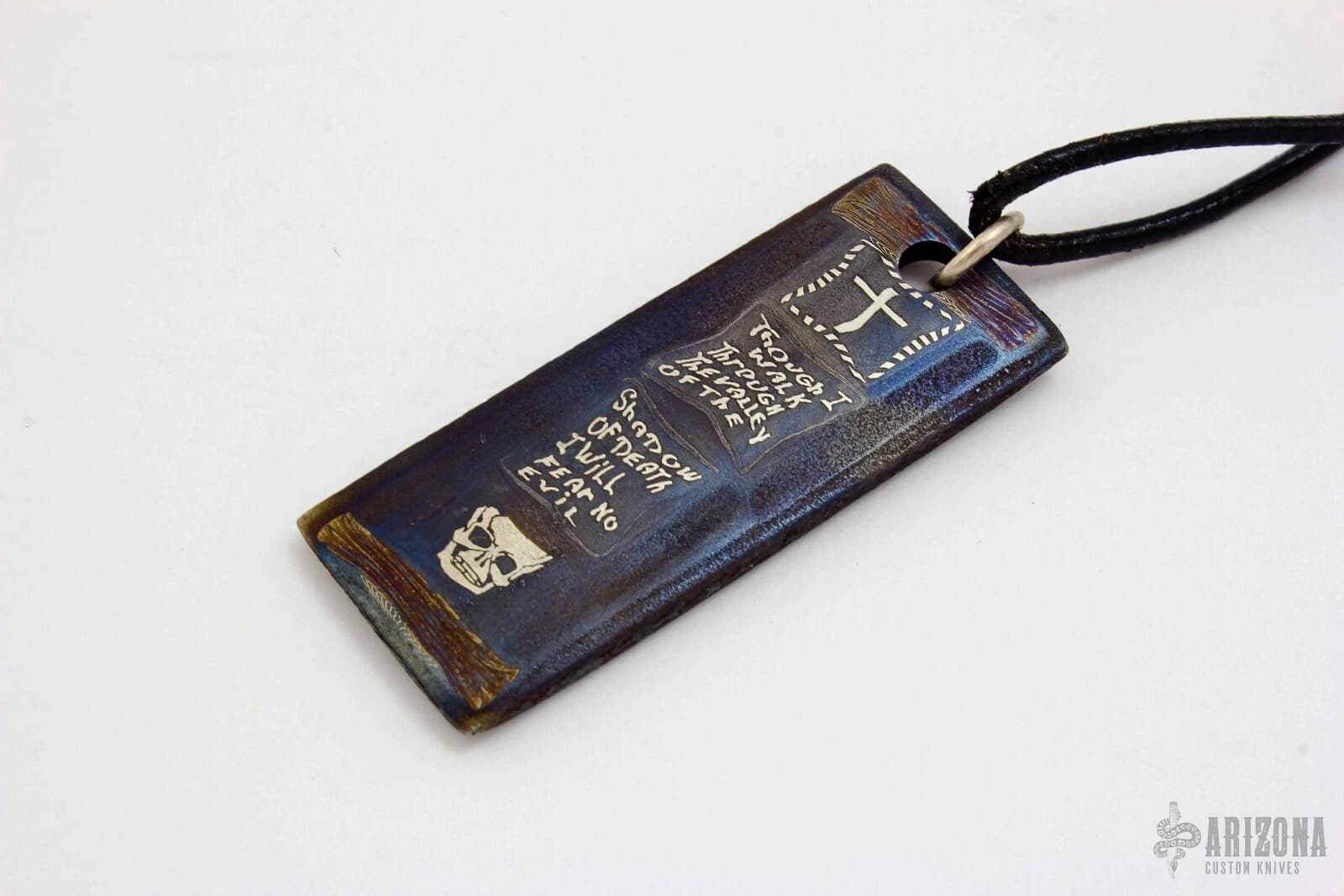 Mini Damascus Scripture Necklace - Arizona Custom Knives
