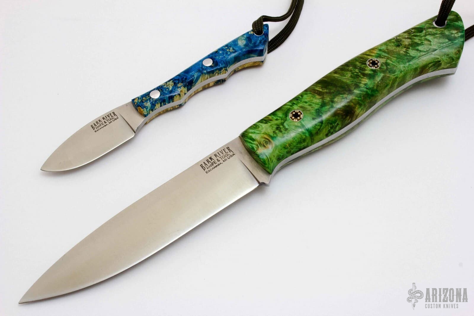 Large and Small Knife Set with Sheaths - Arizona Custom Knives