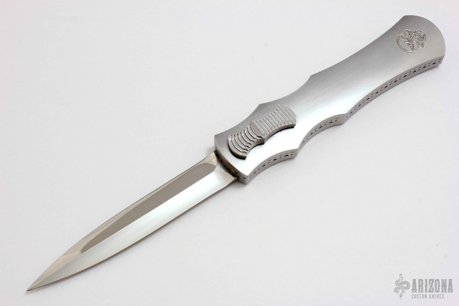 Razor OTF - Contoured Satin Stainless Handle - Arizona Custom Knives