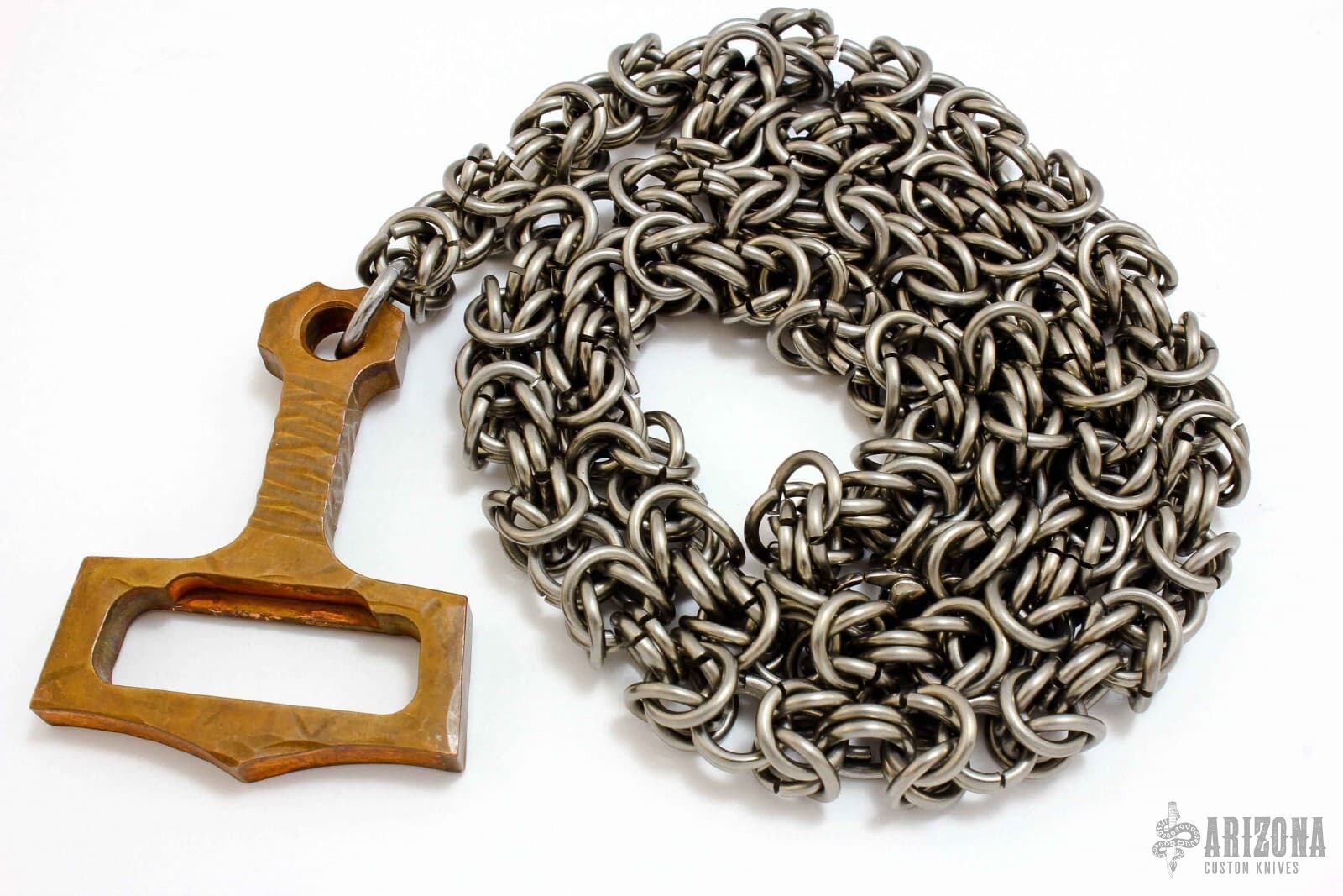 Copper Brewlnir w/ Ti Chain - Arizona Custom Knives