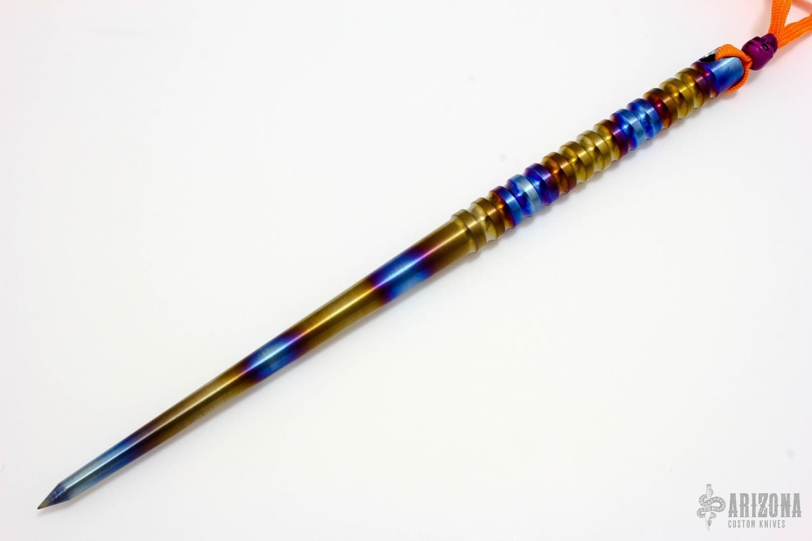 Anodized Titanium Spike - Arizona Custom Knives