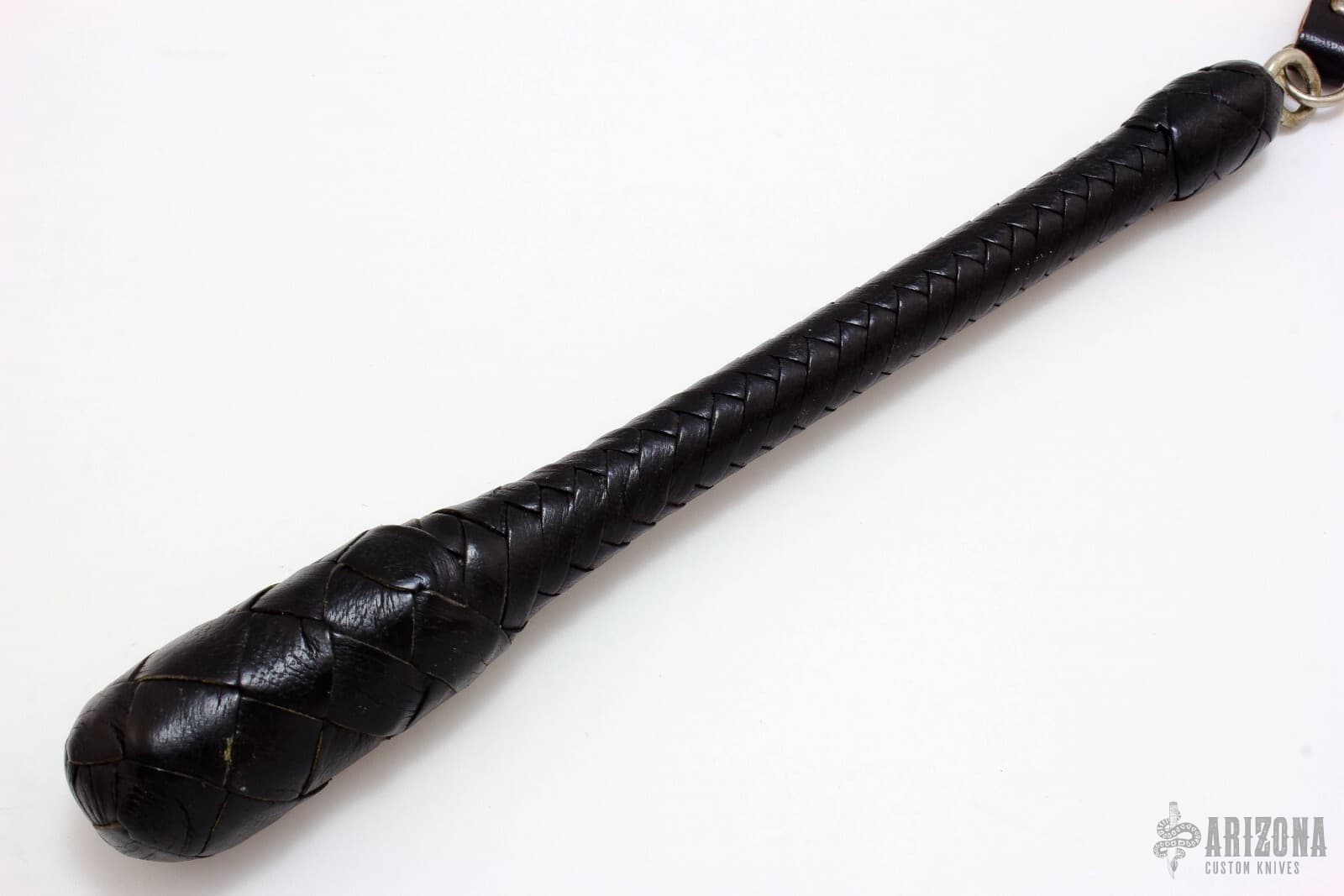 Black Leather Springloaded Blackjack w/ Strap - Arizona Custom Knives