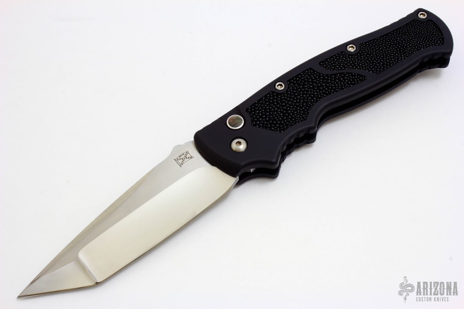 Custom M2 Auto Tanto - HG Mirror - Stingray Inlays - Arizona Custom Knives