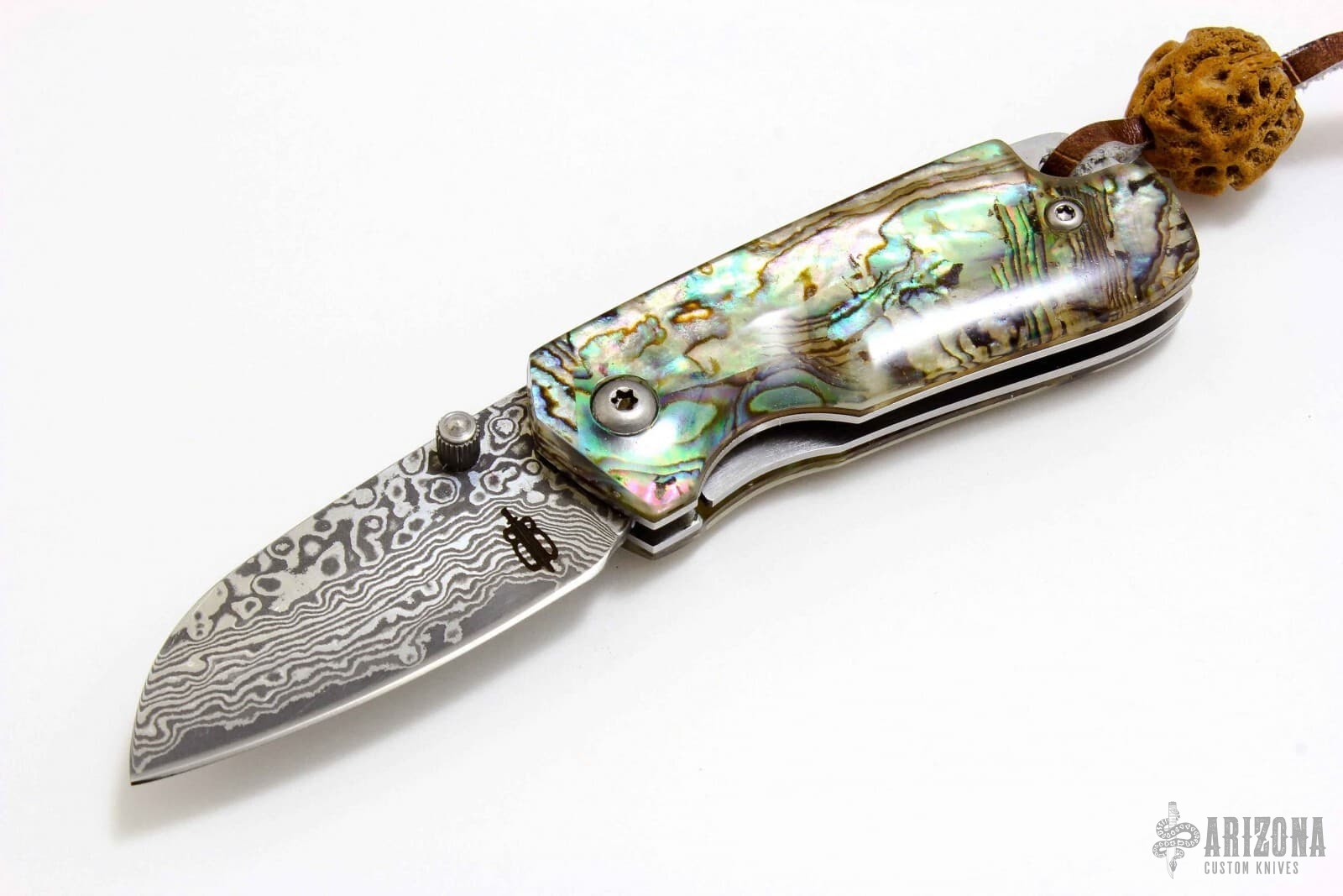 Abalone Linerlock - Arizona Custom Knives