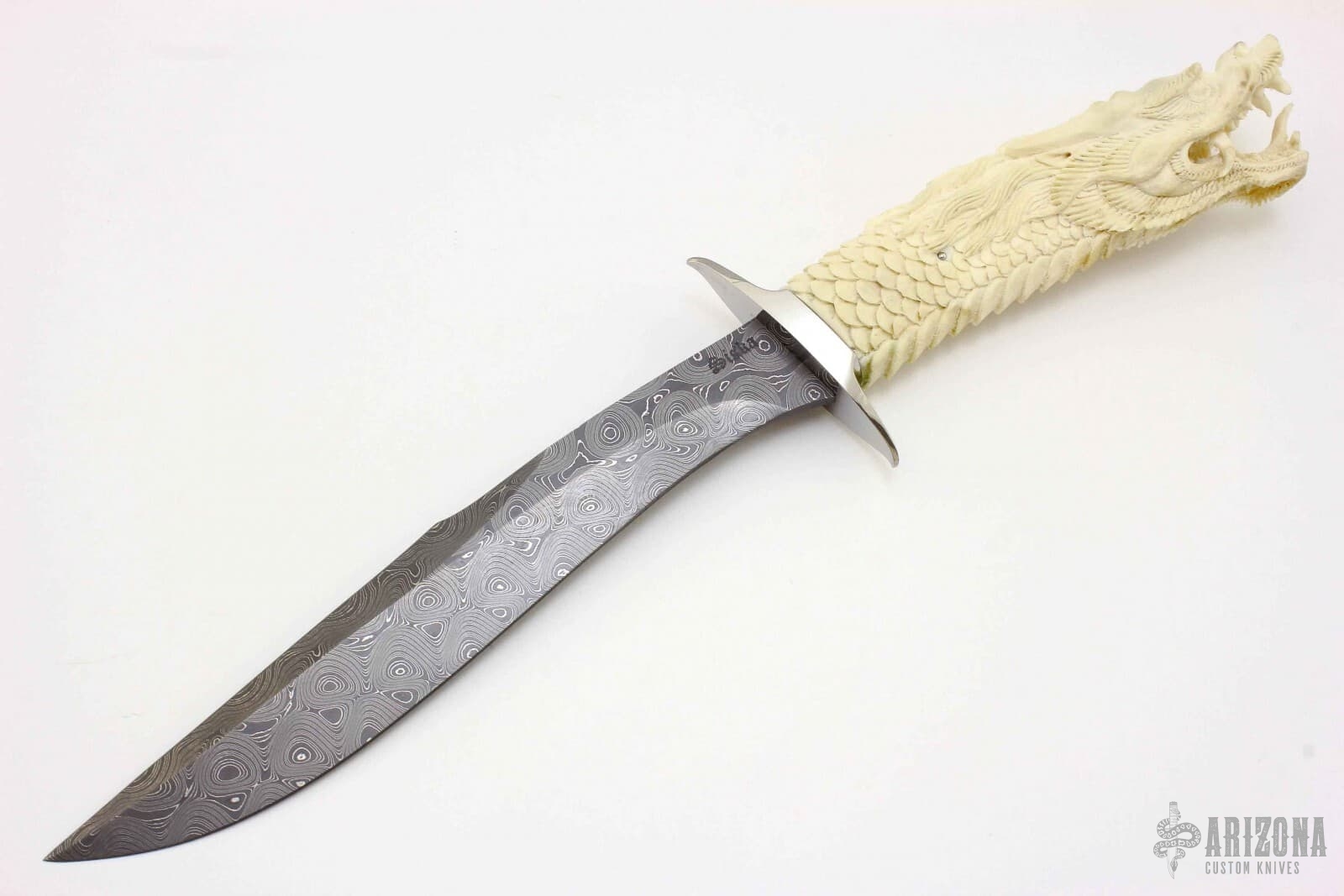 Dragon Damascus Fighter - Arizona Custom Knives