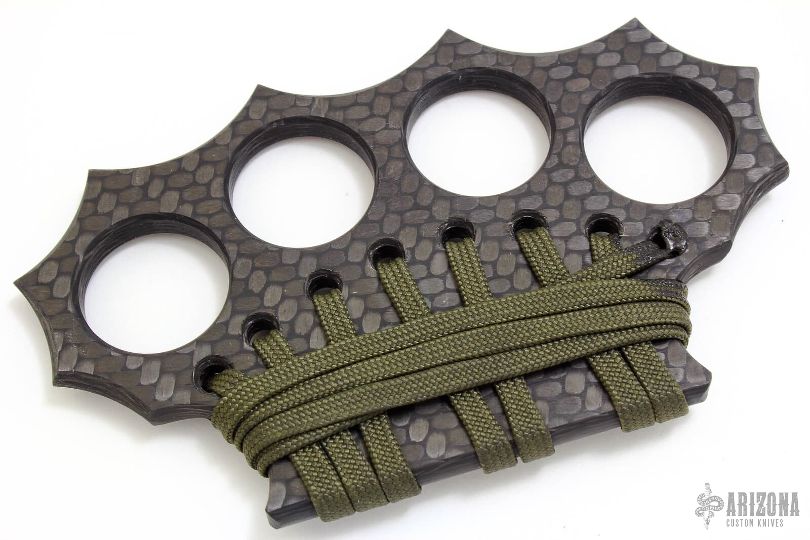 Carbon Fiber Knuckles w/ Paracord Wrap - Arizona Custom Knives