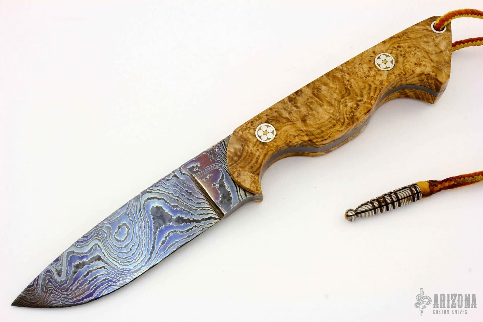 Damascus Drop Point - Arizona Custom Knives