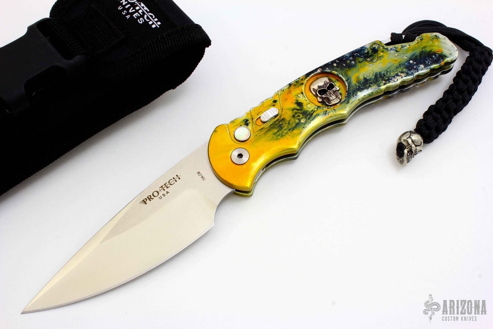 TR-4.64 Skull/Splash Lava - Arizona Custom Knives