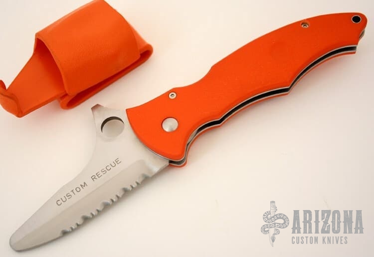 Custom Rescue Gunting (#001)-by--Spyderco - Arizona Custom Knives