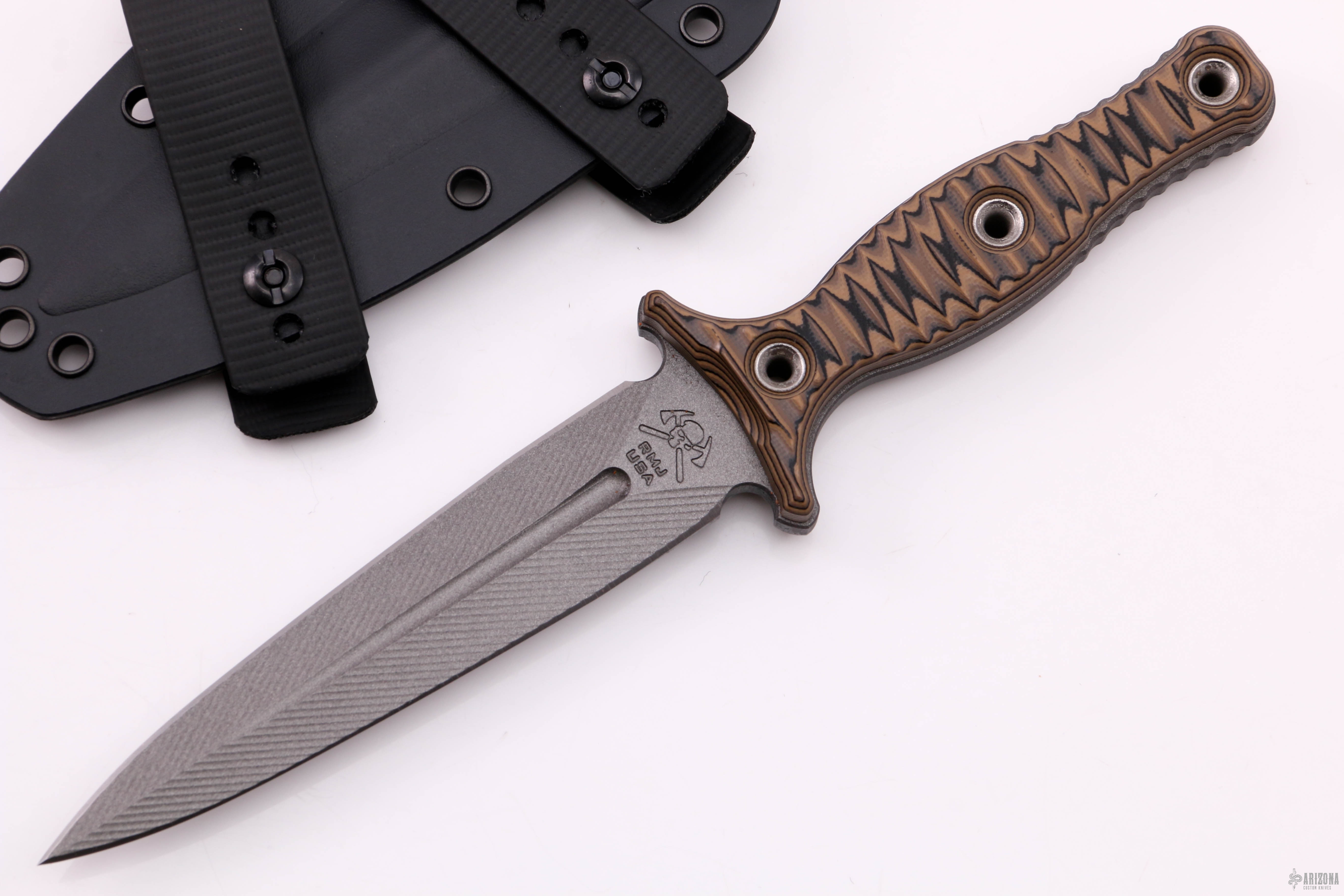 Raider Dagger - Hyena Brown | Arizona Custom Knives
