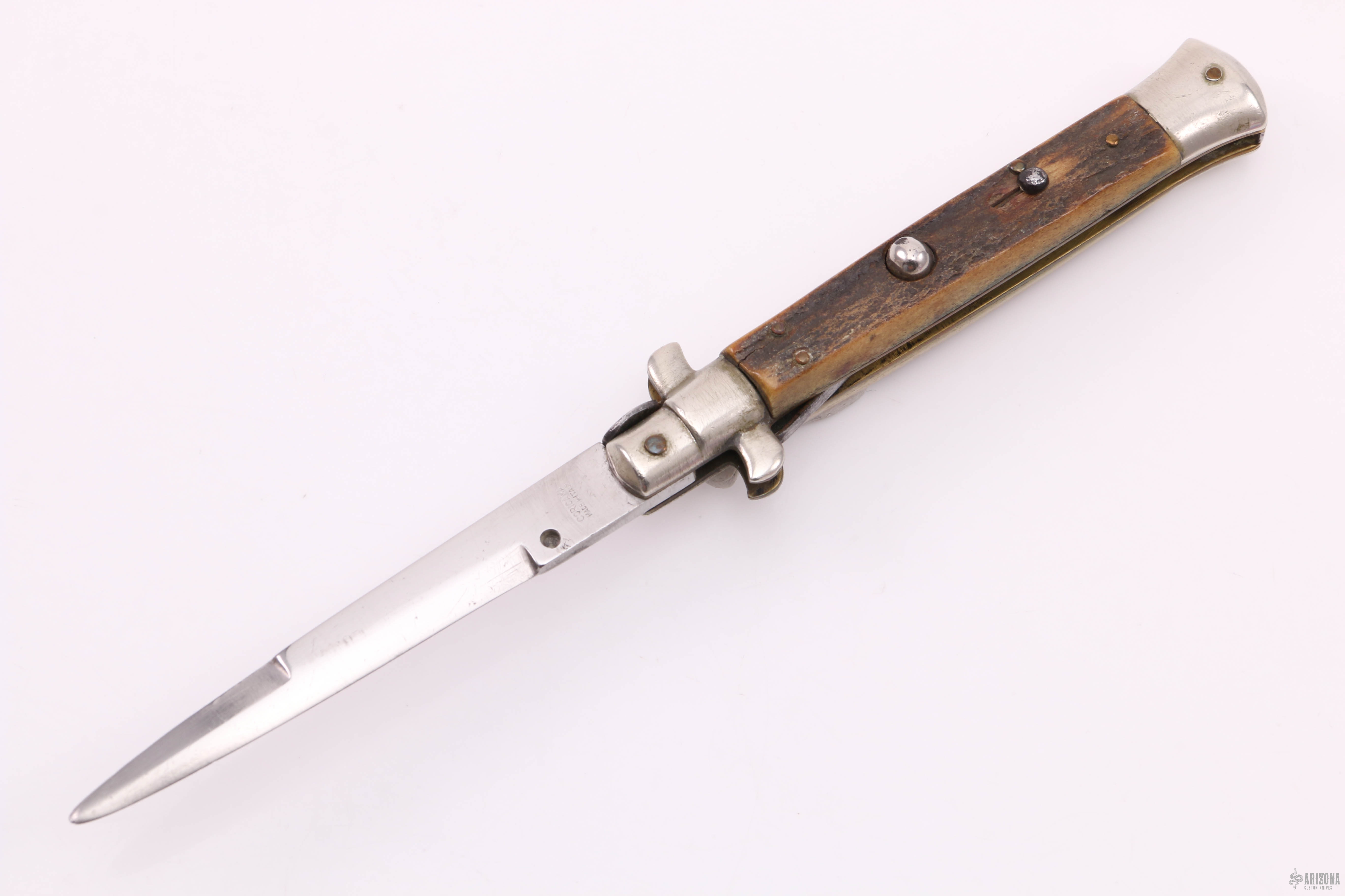 8.75" Picklock Auto - stag - Arizona Custom Knives