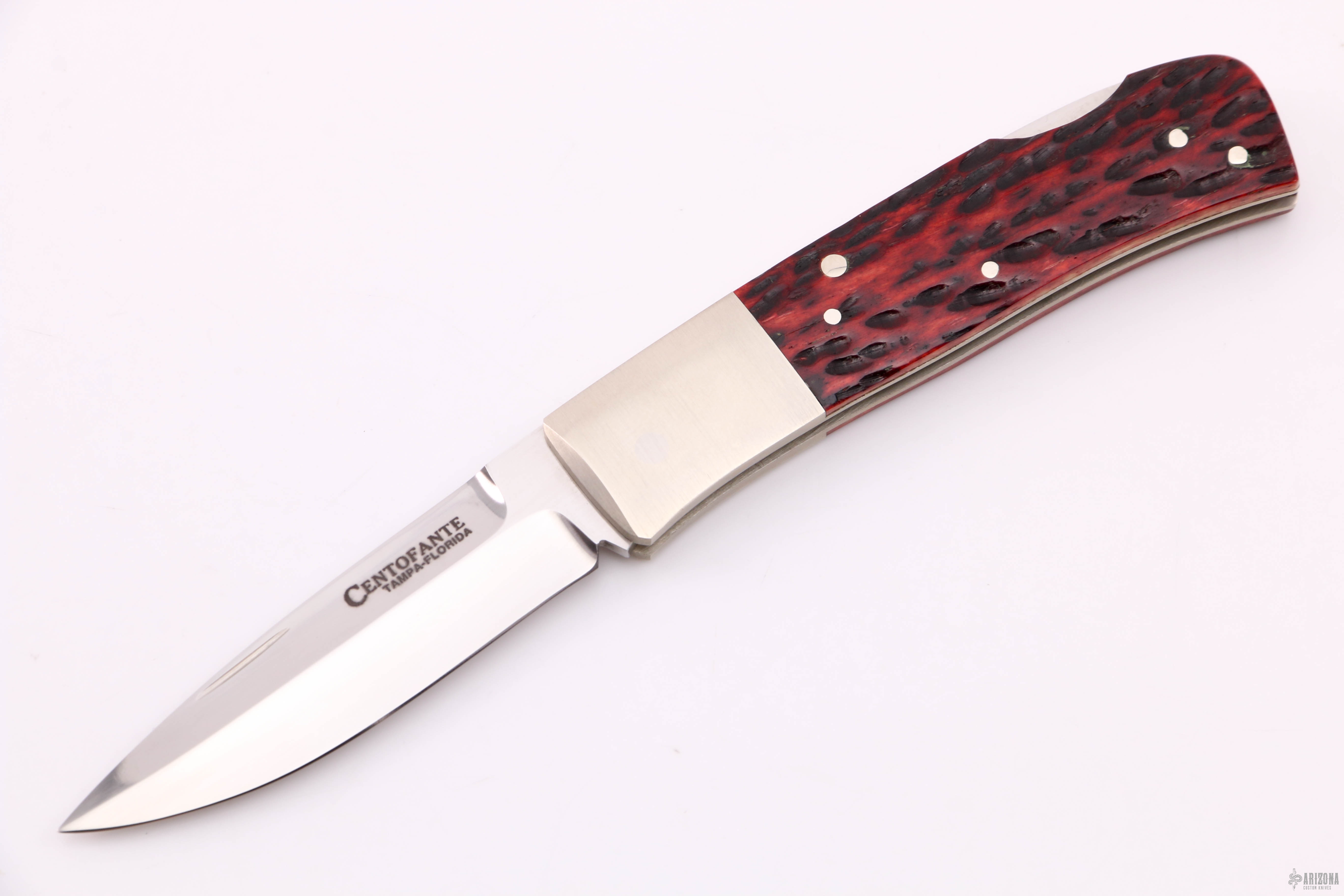 Jigged Bone Lockback #001 - Arizona Custom Knives