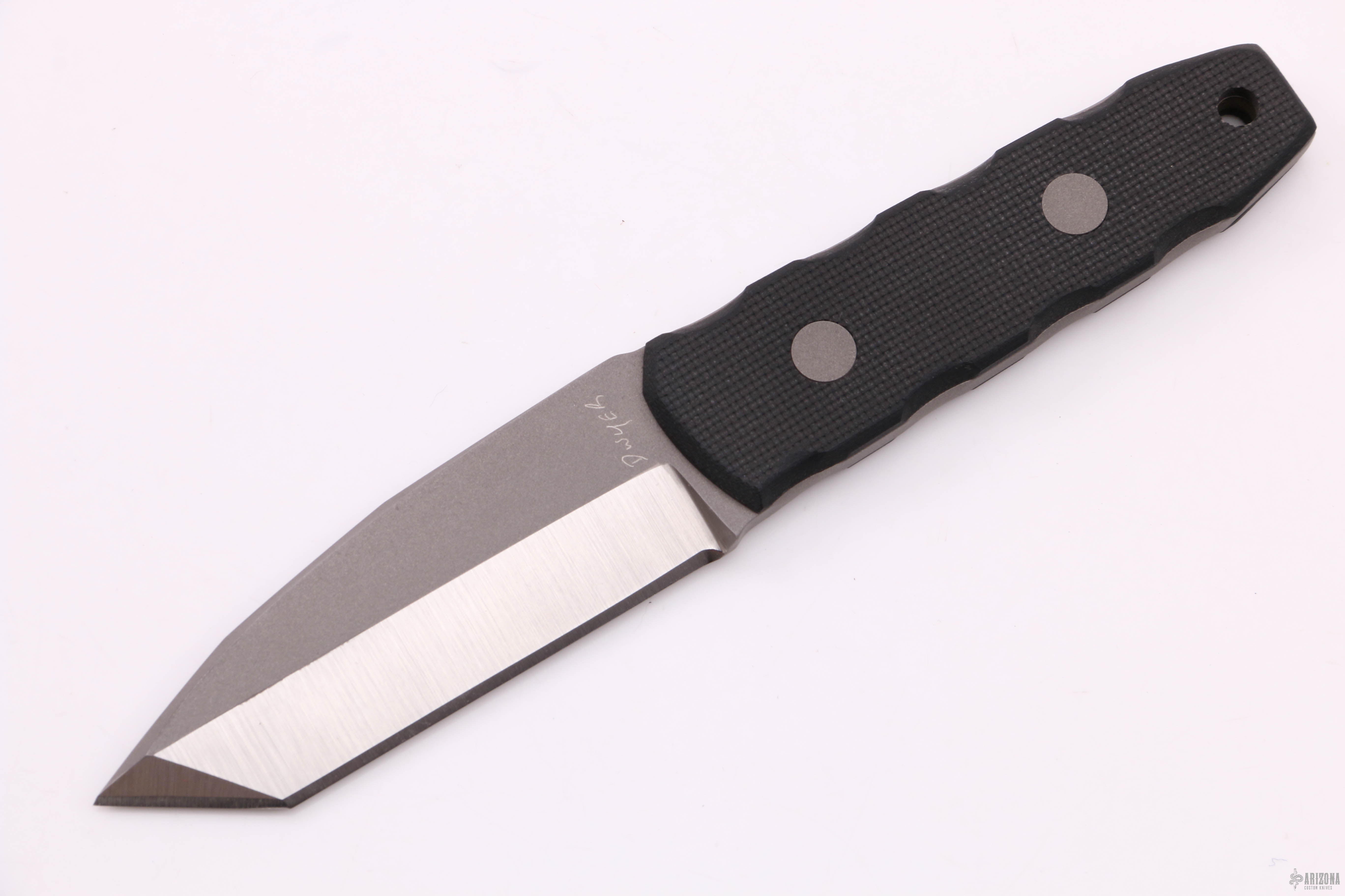 Custom Chisel Ground Fixed Blade - Arizona Custom Knives