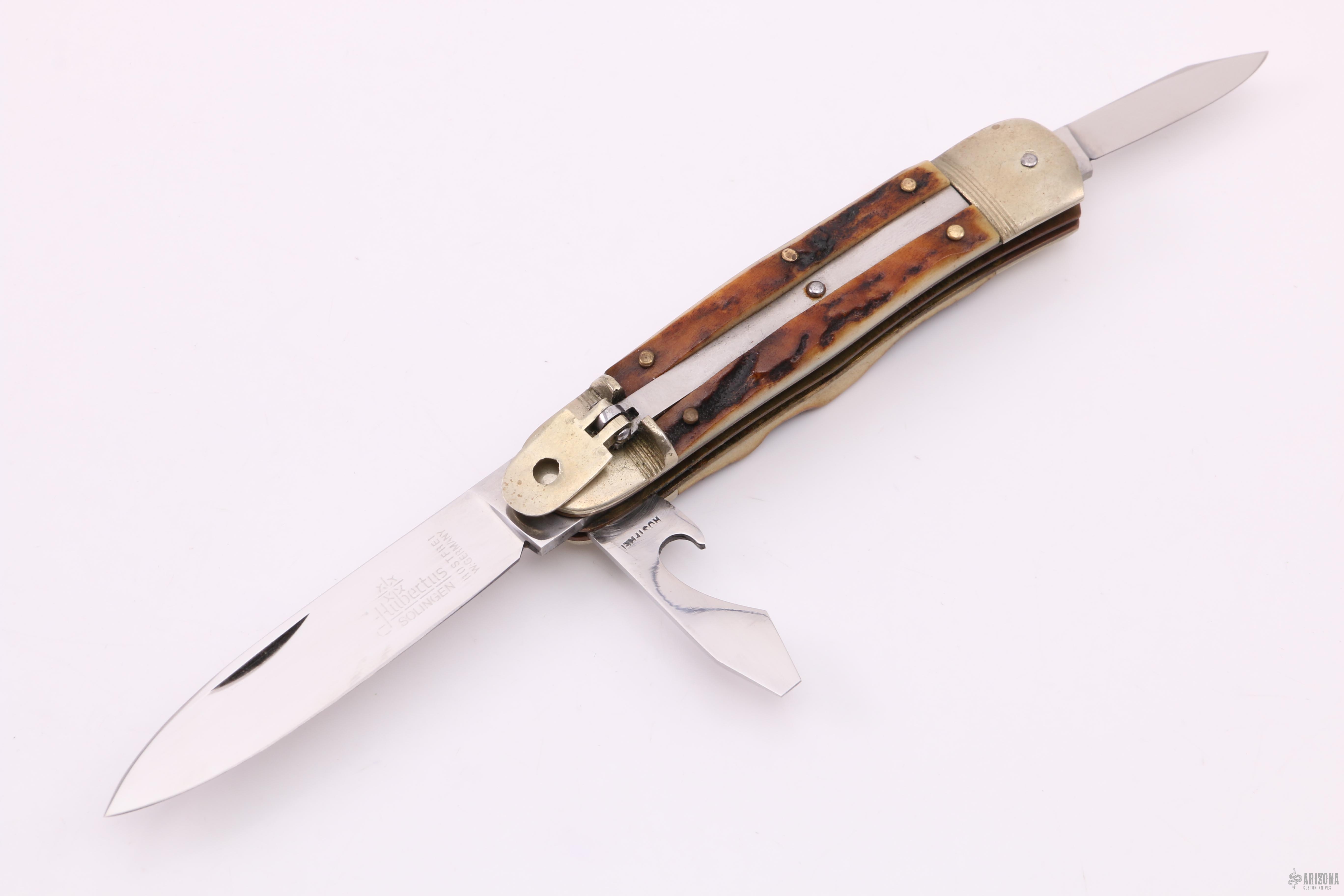 Stag Multiblade Leverlock - Arizona Custom Knives
