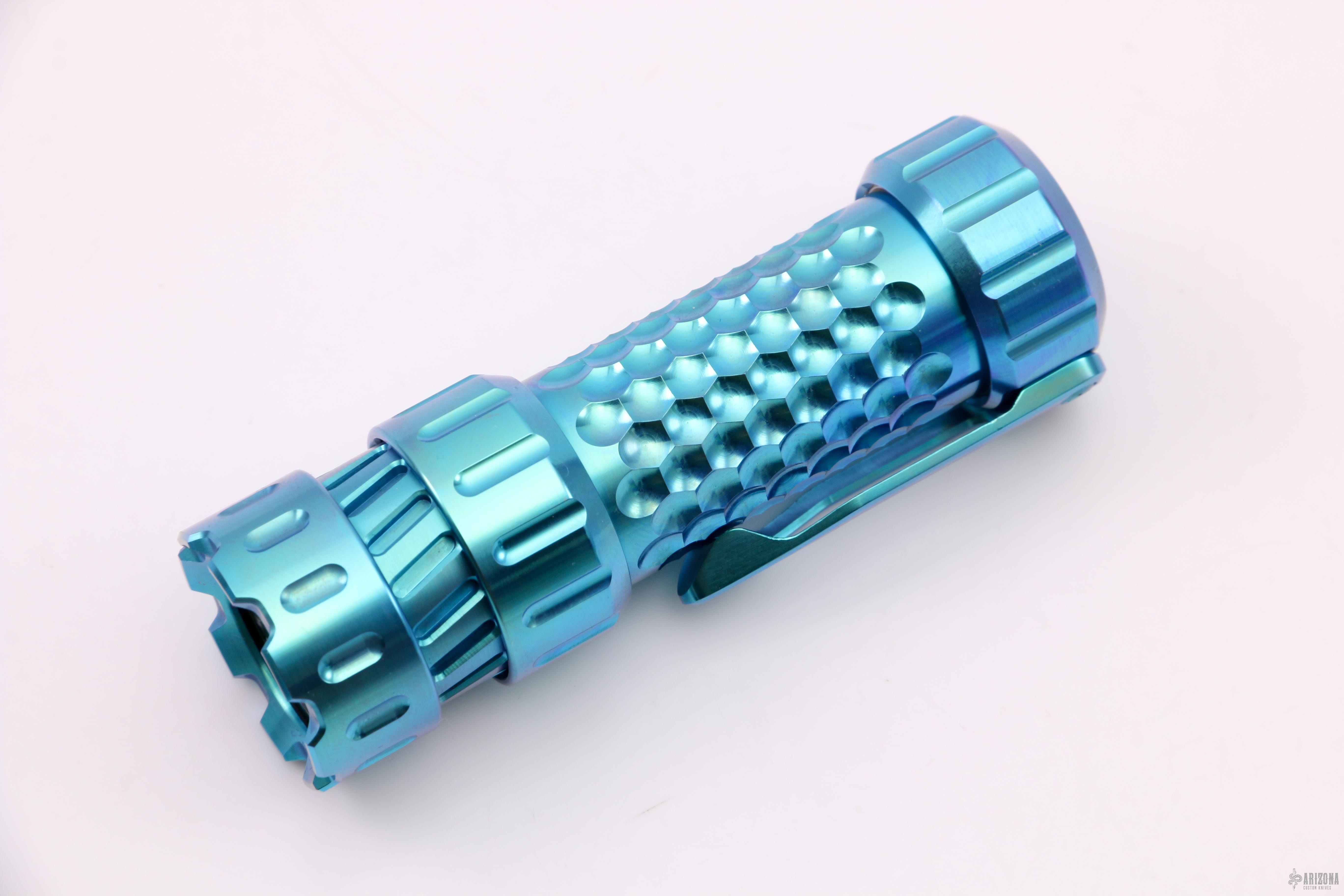 Mechtorch Gen2 Titanium Custom Torch/Flashlight - Electric Storm Blue ...