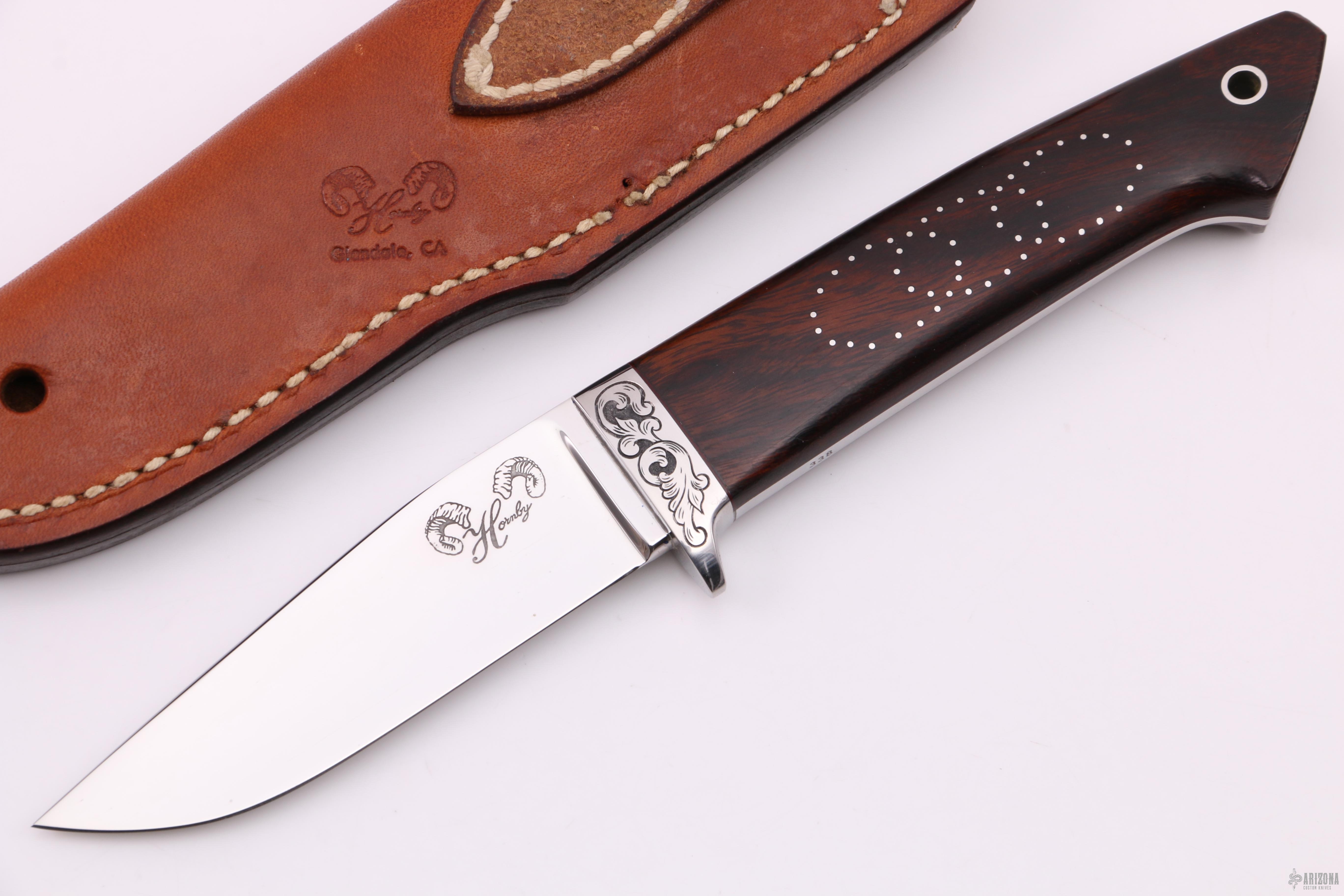 Engraved Ironwood Hunter - Arizona Custom Knives