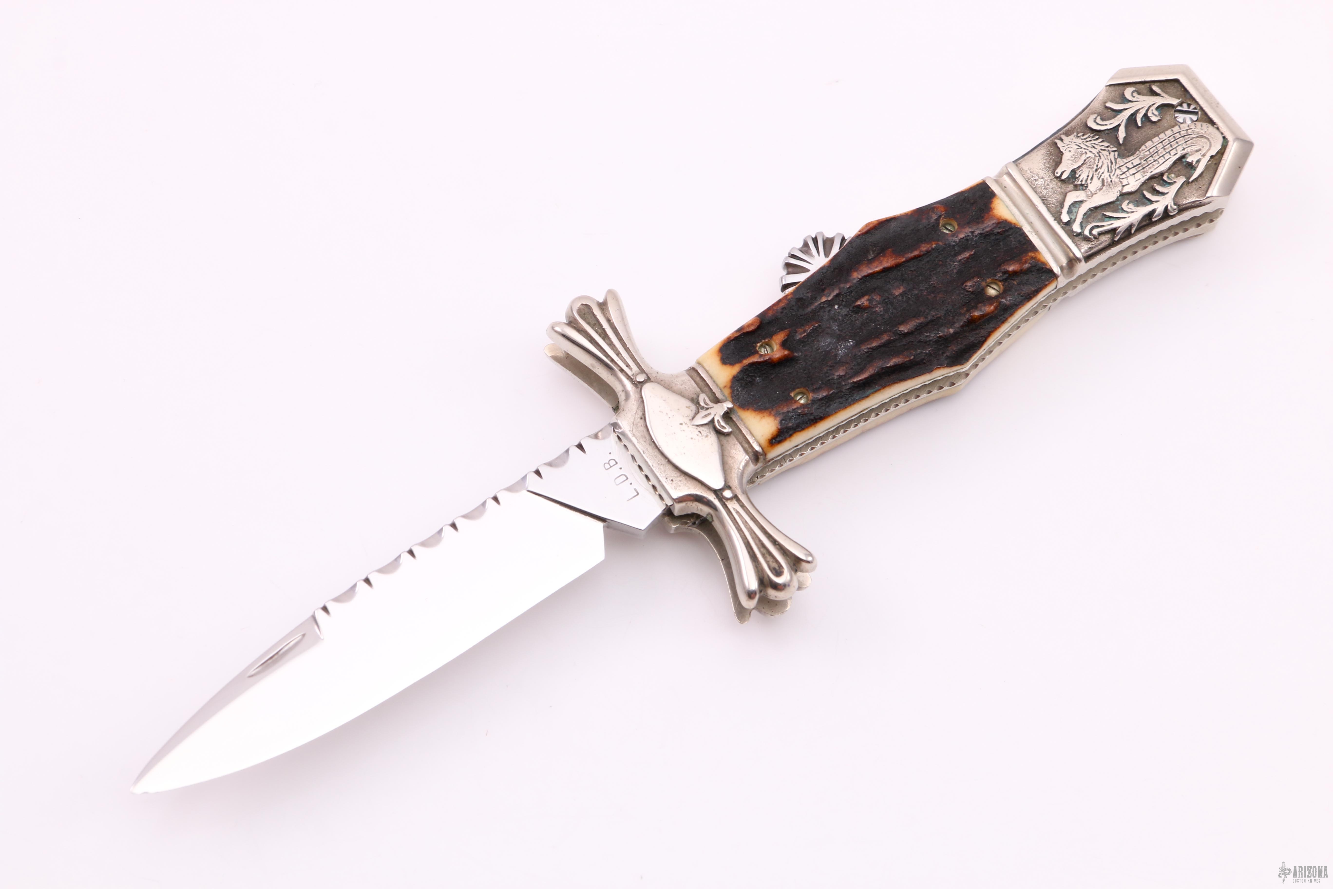 Lockback Folder - Half Horse Half Alligator - Arizona Custom Knives