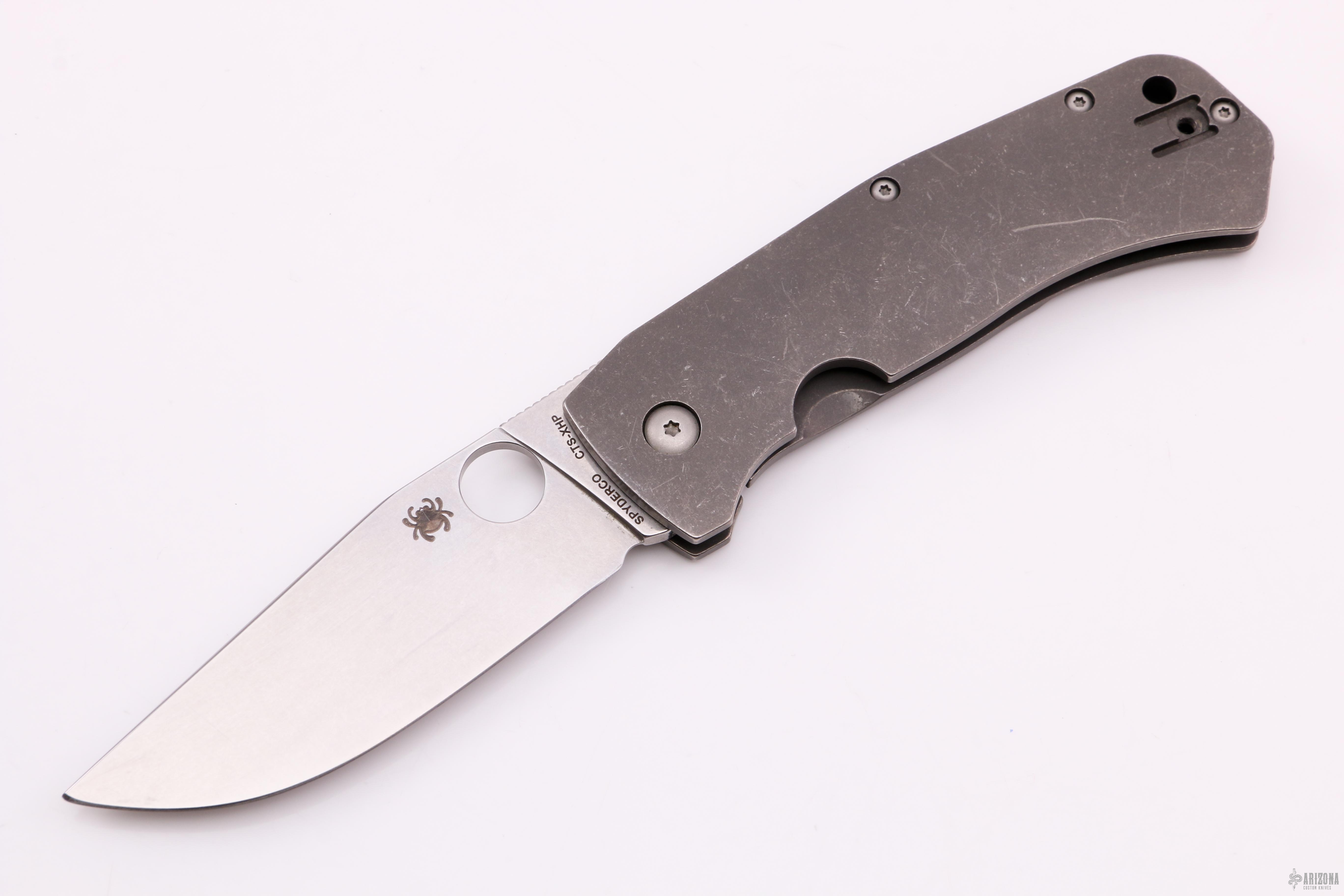 C186TIP Slysz Bowie Folder - Arizona Custom Knives