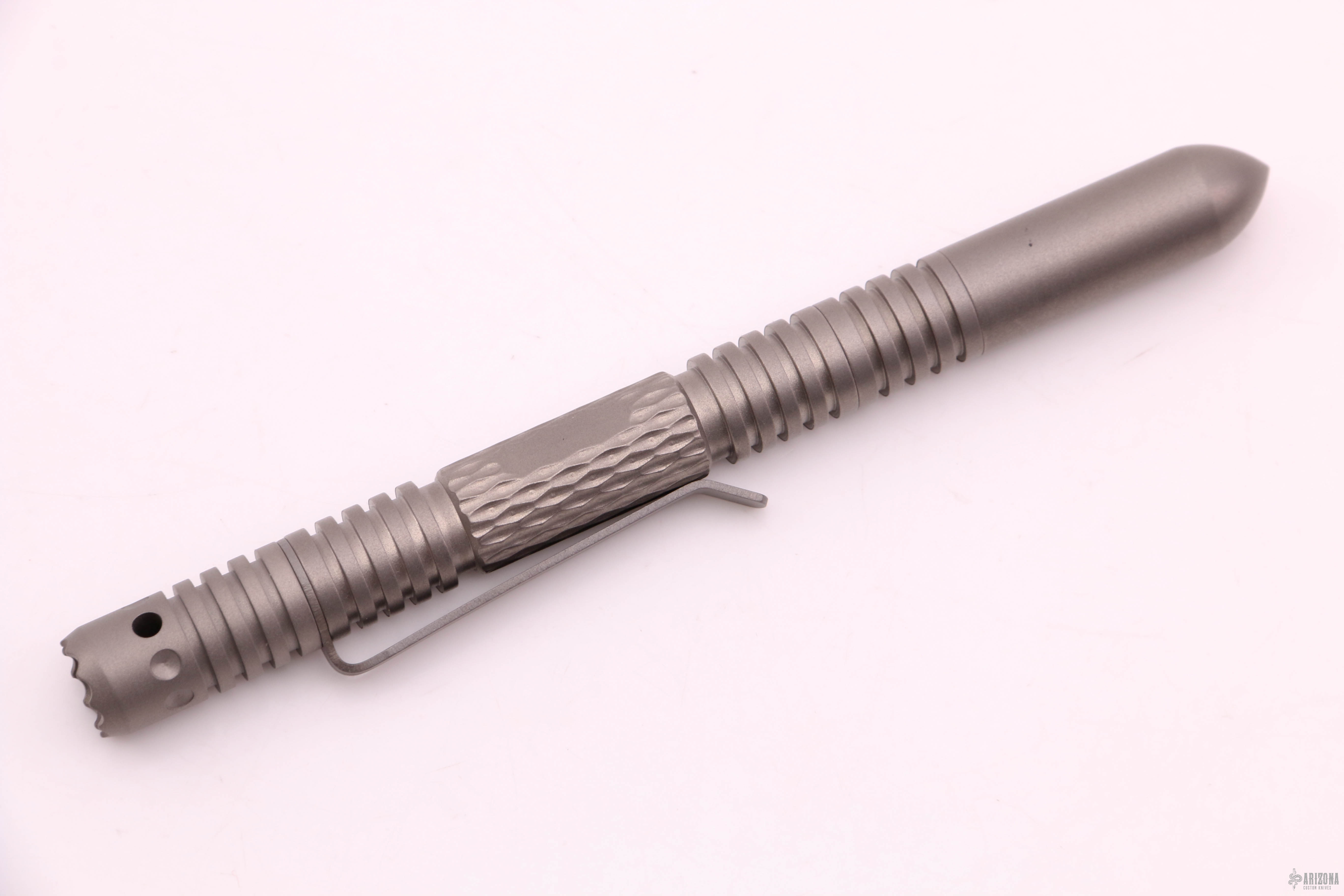 Modular Kubaton Pen Deluxe Set - Blasted Titanium - Arizona Custom Knives