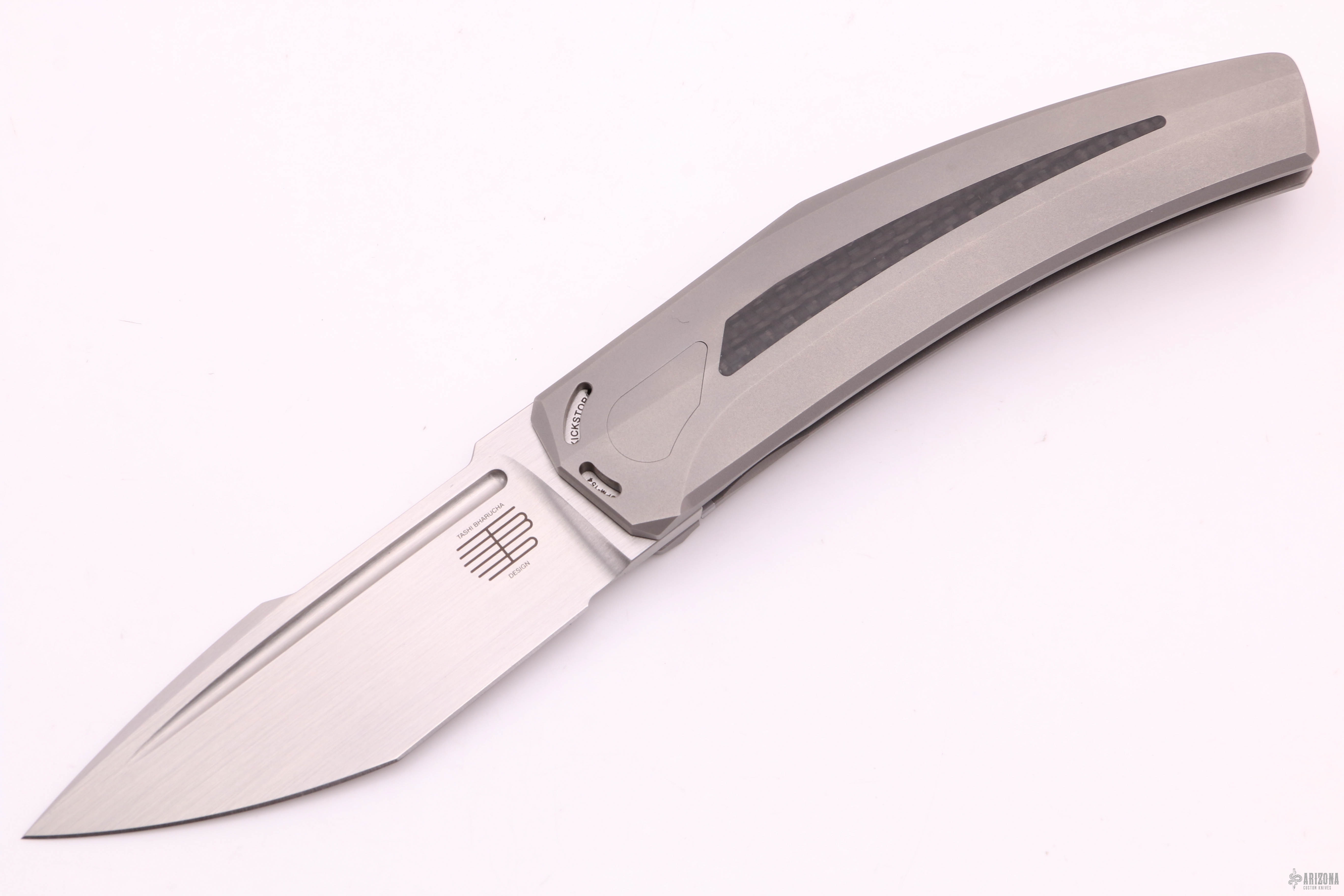 Krypton #1 Frame Lock Knife Titanium/CF - Arizona Custom Knives