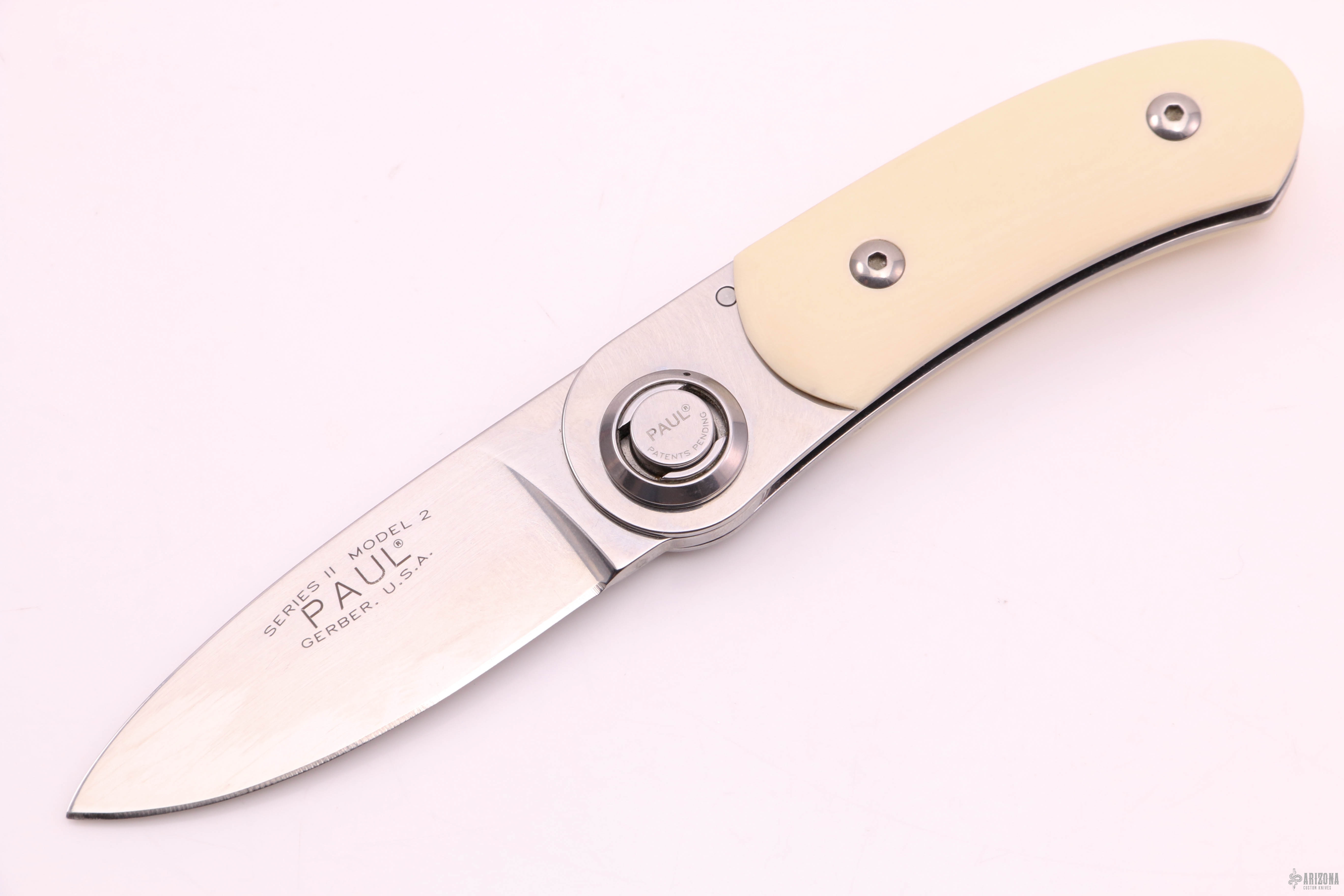 Paul Knife Series II Model 2 - Ivory Paper Micarta - Arizona Custom Knives