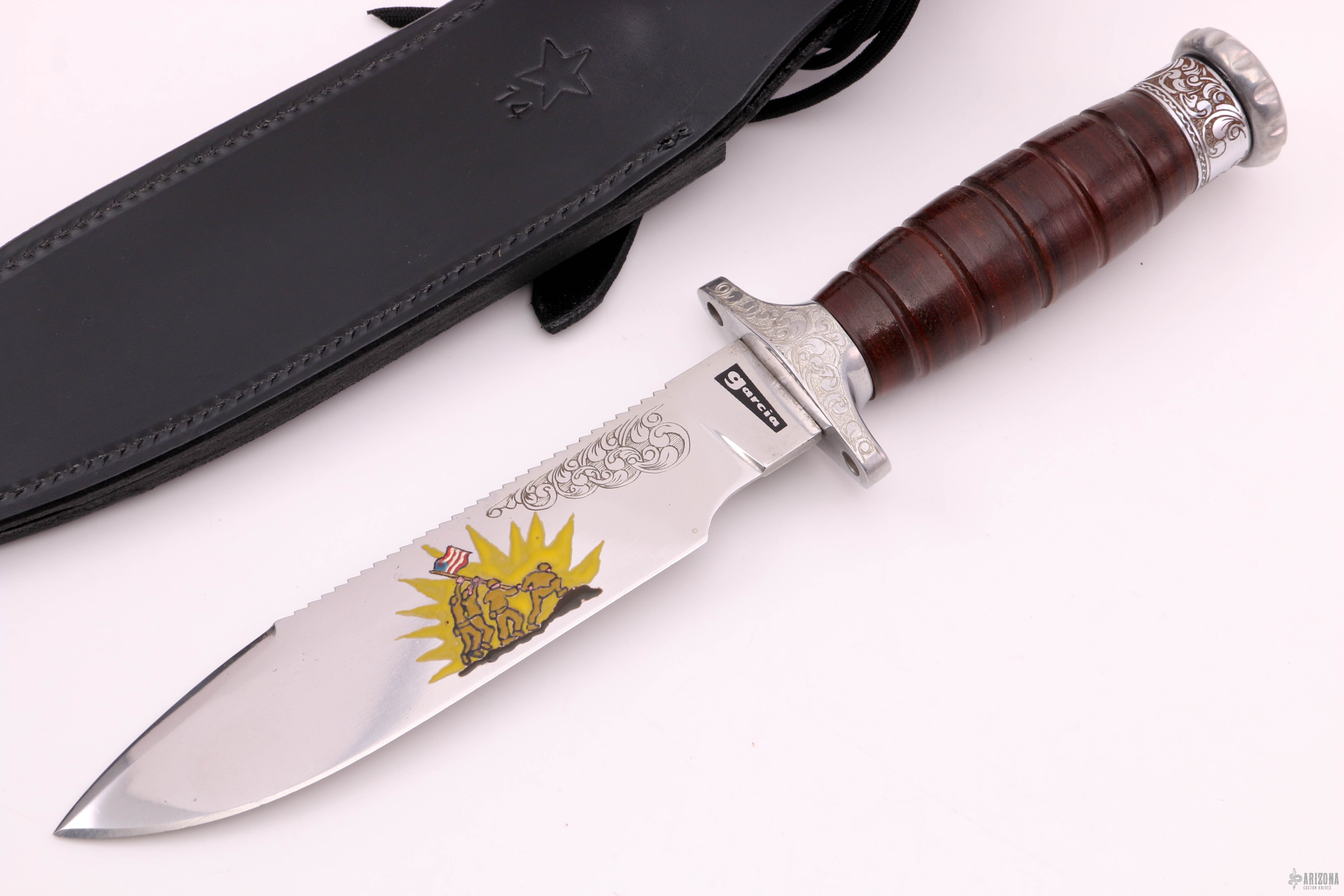 Garcia Survival Knife - Engraved | Arizona Custom Knives