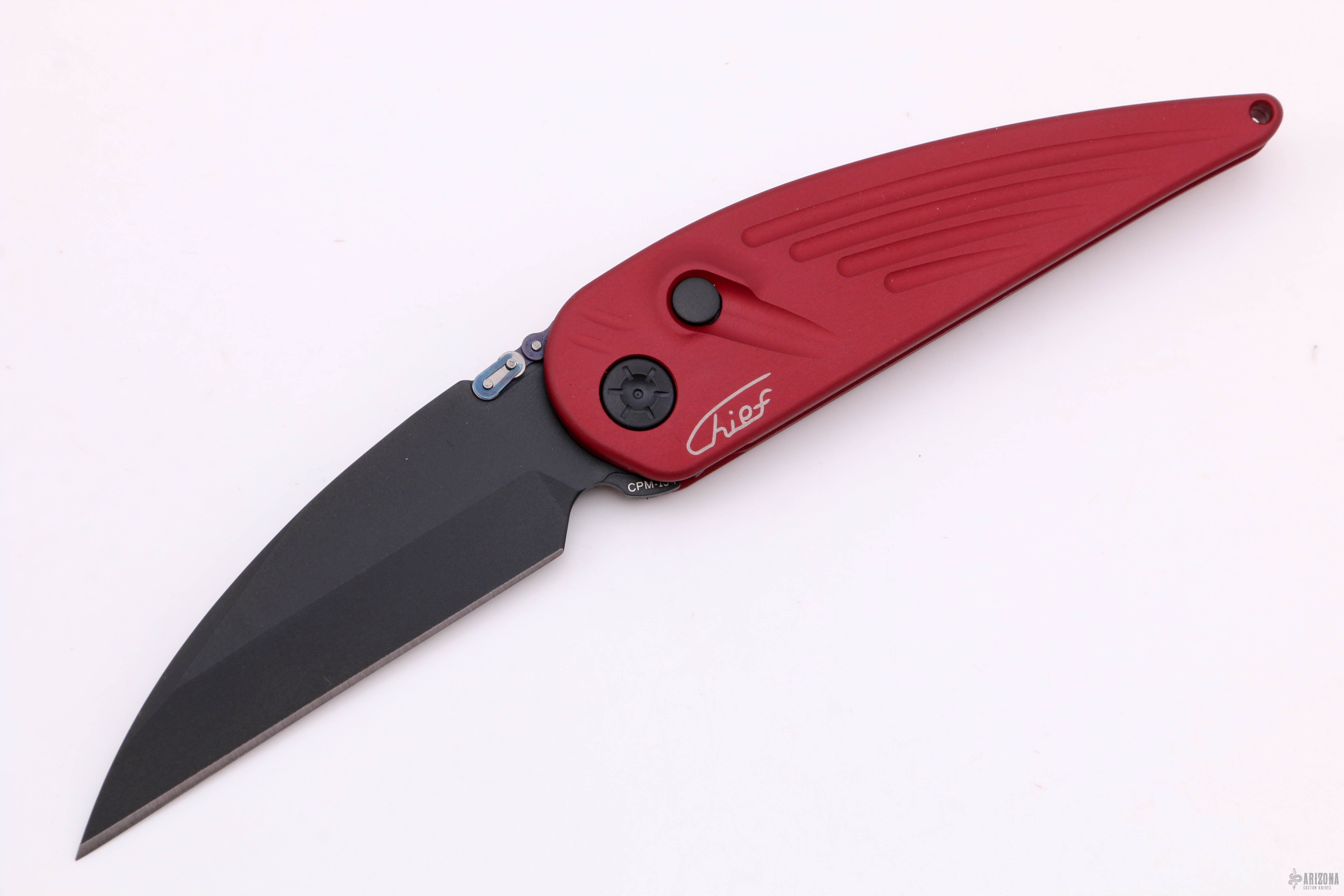 MRX-CHIEF-RED - Razor Blade Black - Arizona Custom Knives