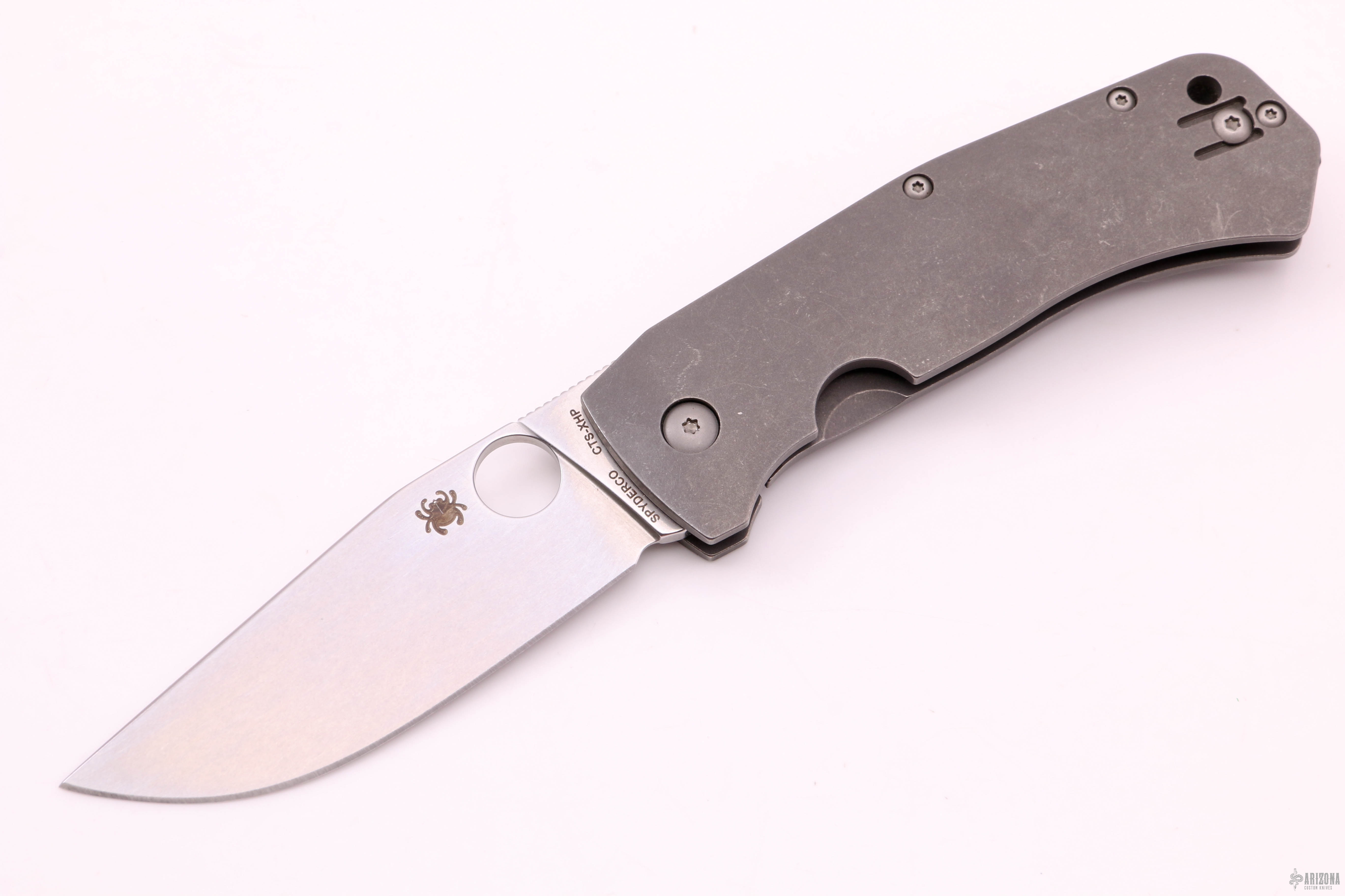 C186TIP Slysz Bowie Folder - Arizona Custom Knives