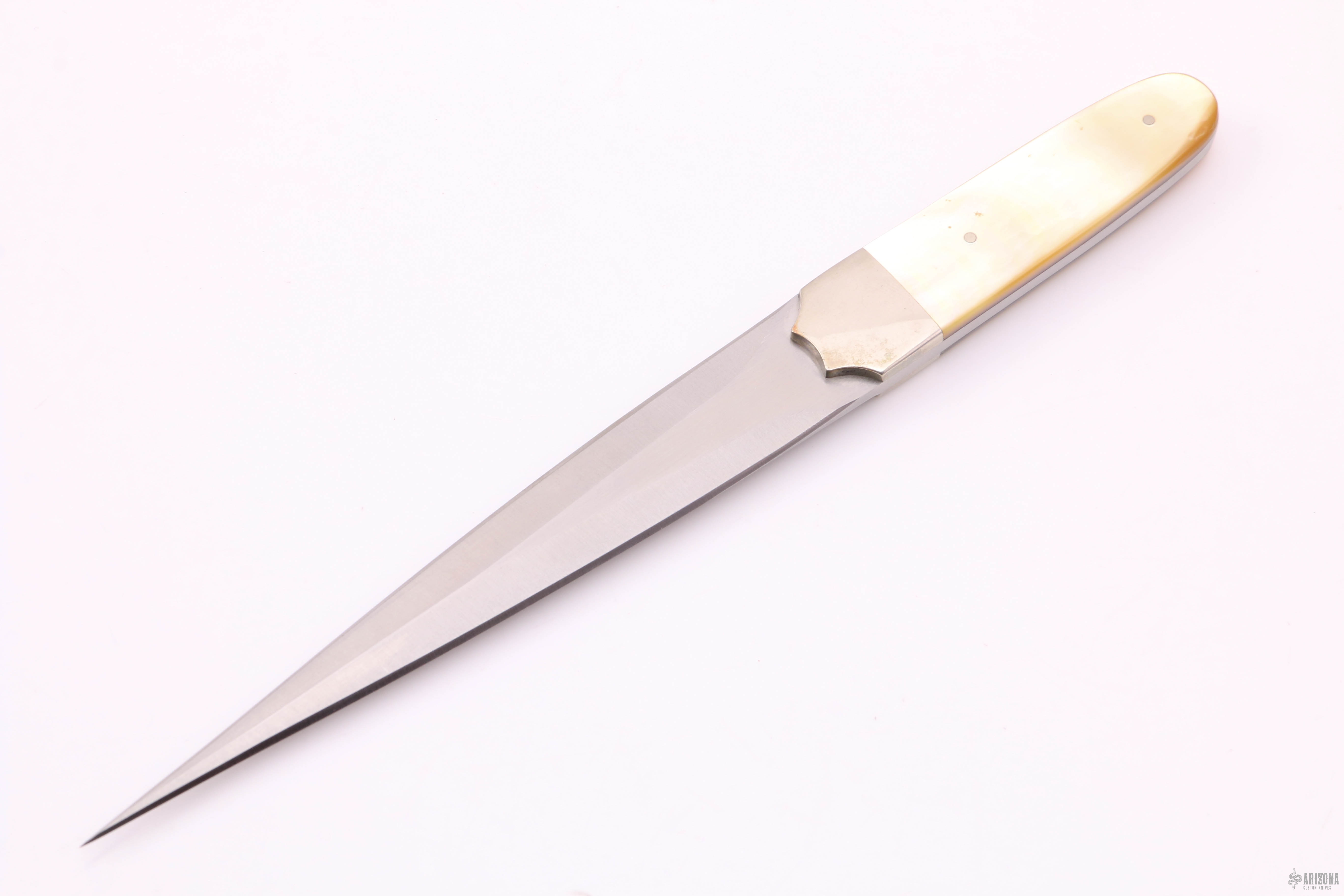 Gold Lip Pearl Dagger - Arizona Custom Knives