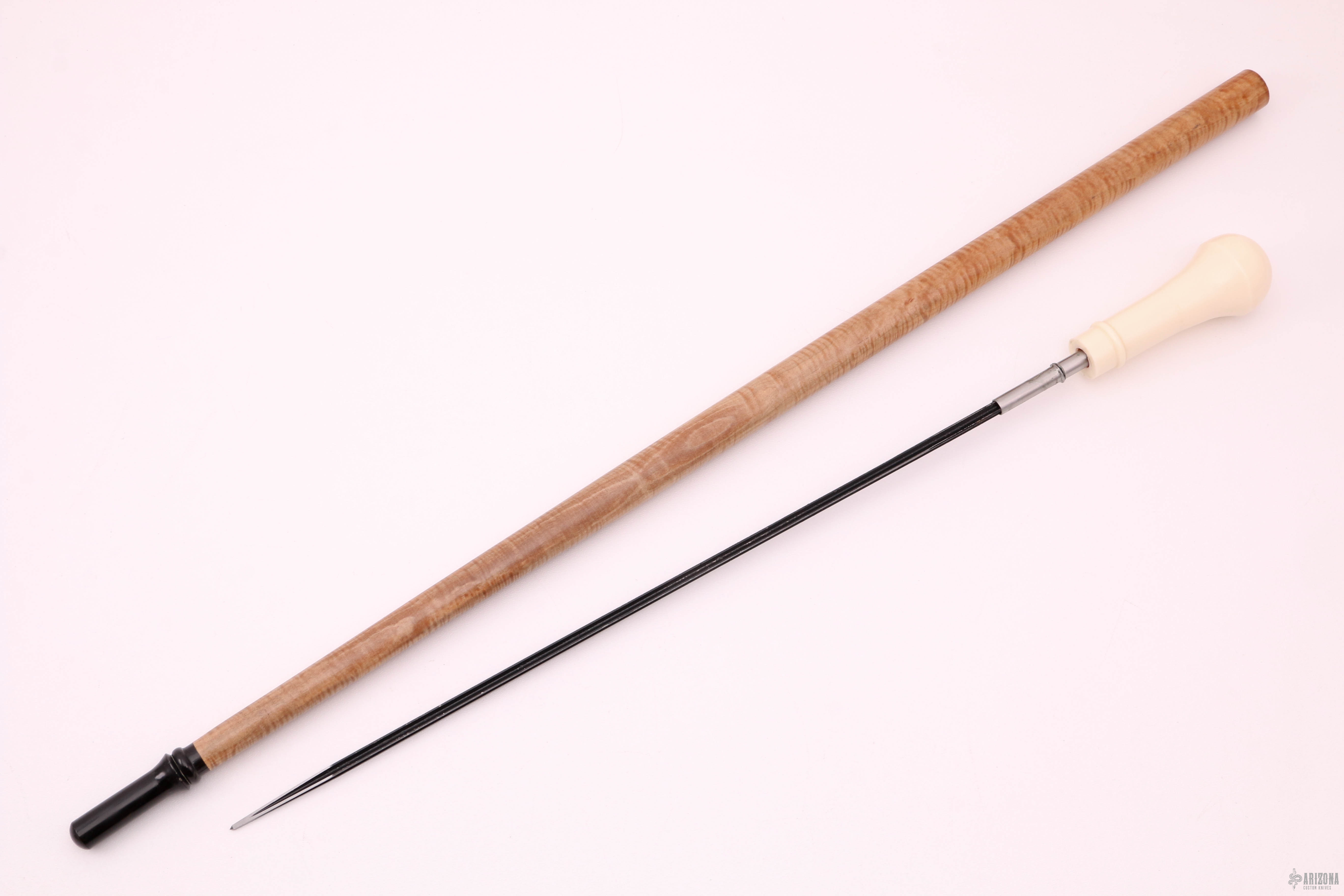Maple and Alternate Ivory Sword Cane - Arizona Custom Knives