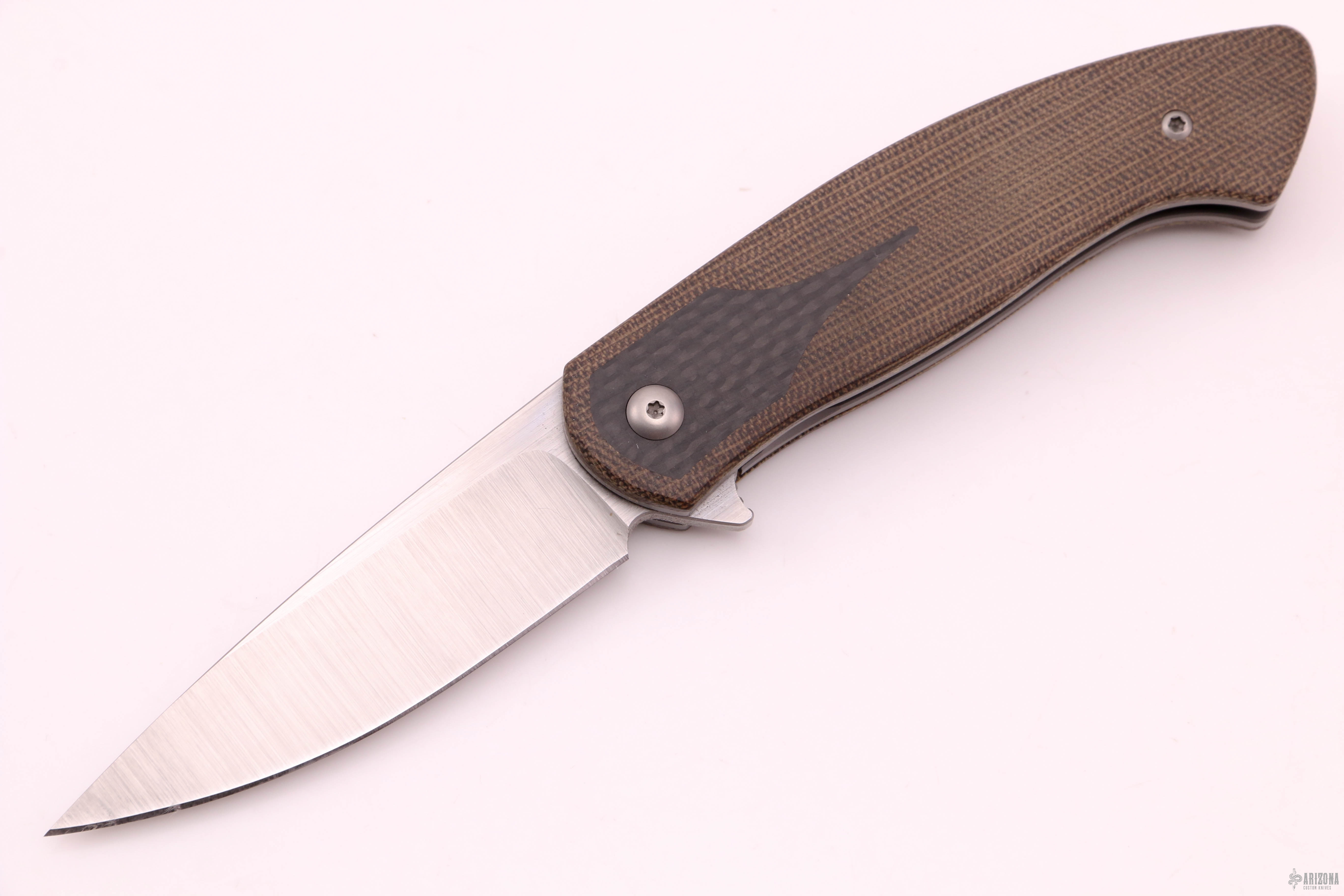 Rodayo - Green Canvas Micarta and Carbon Fiber - Arizona Custom Knives